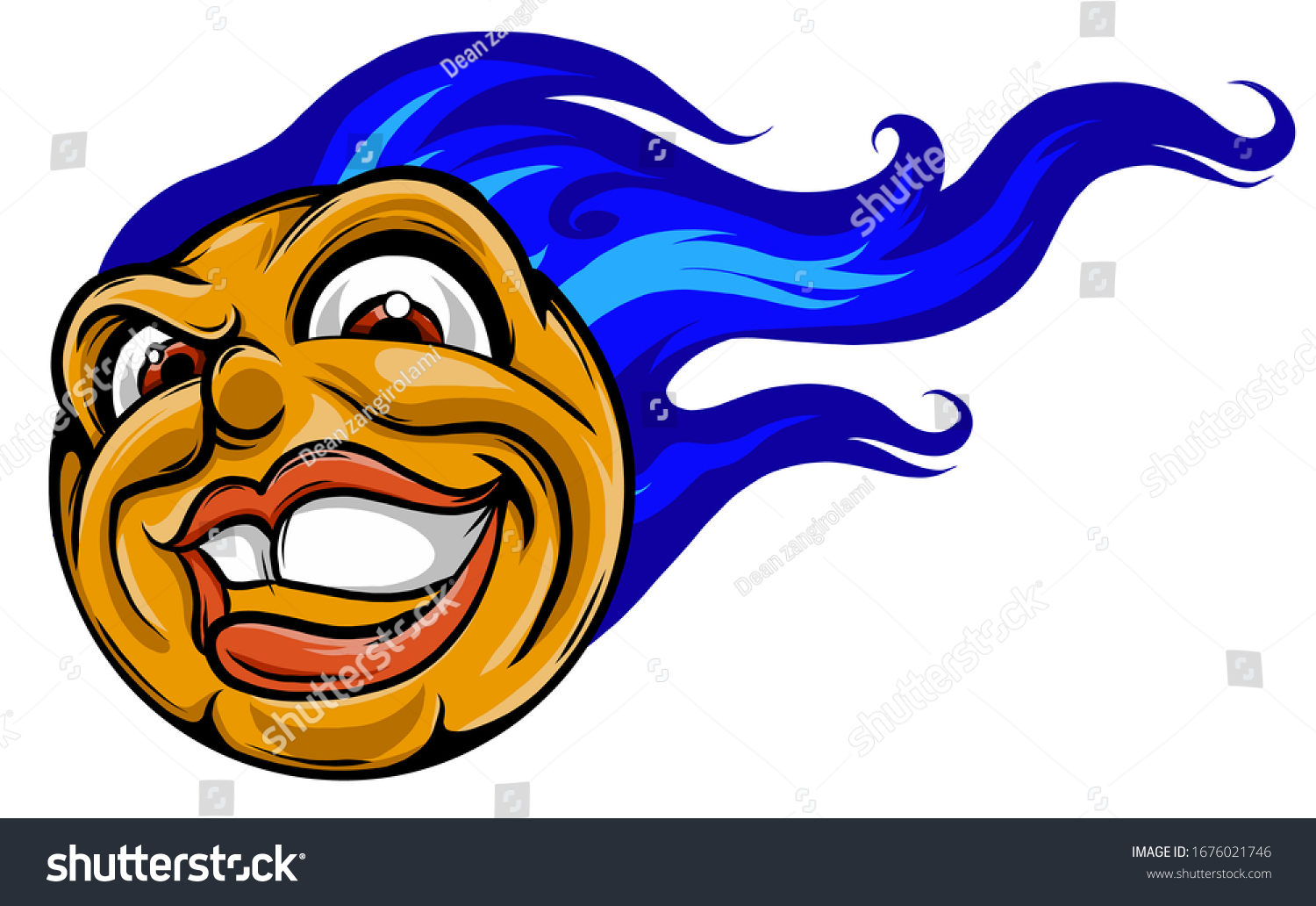 Fire Flame Face Red Hot Small Stock Vector (Royalty Free) 1676021746 ...