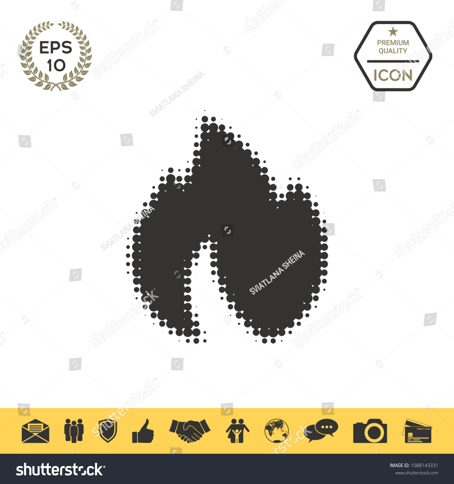 Fire Flame Halftone Logo Stock Vector (Royalty Free) 1088143331 ...