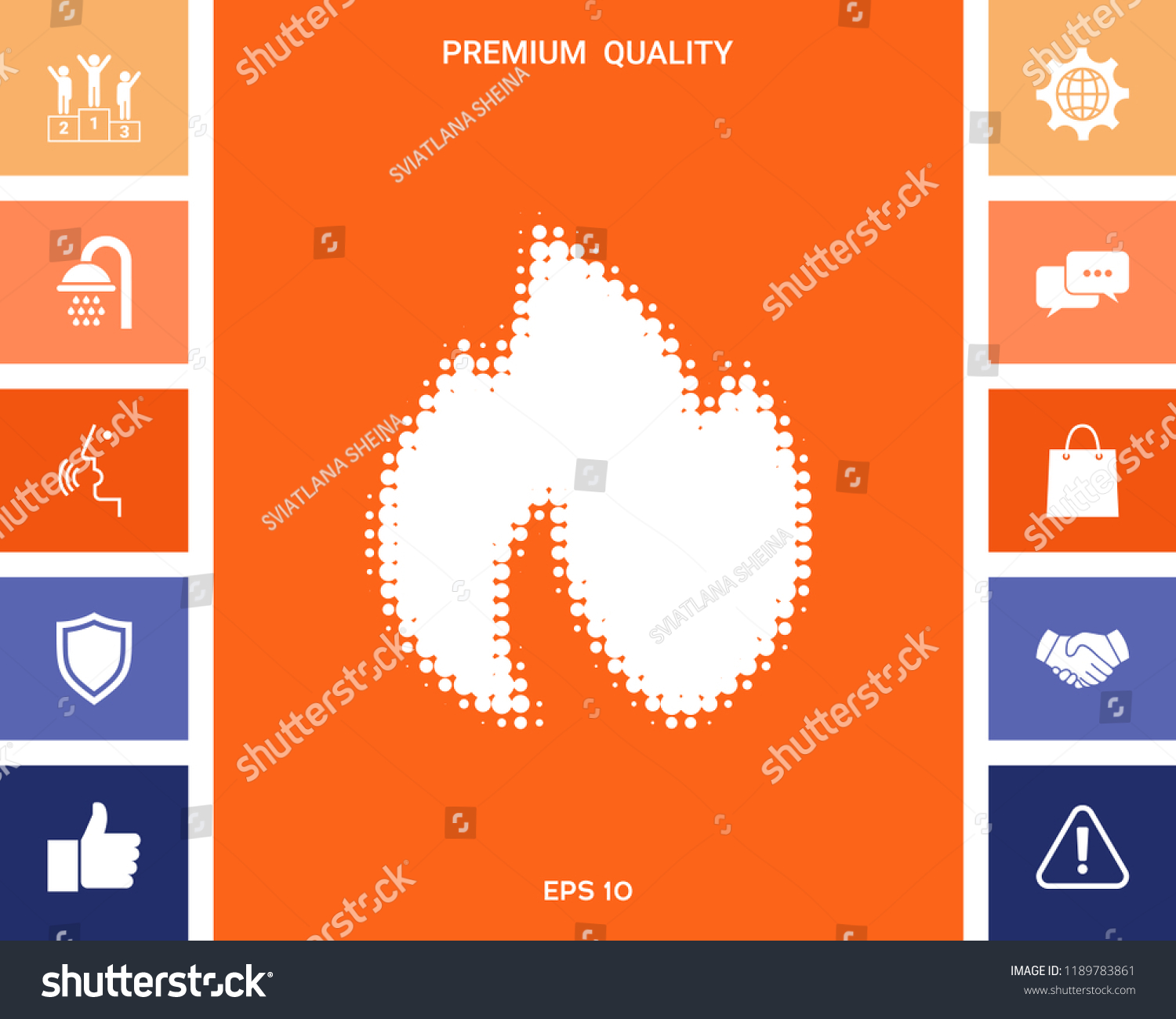 Fire Flame Halftone Logo Stock Vector (Royalty Free) 1189783861 ...