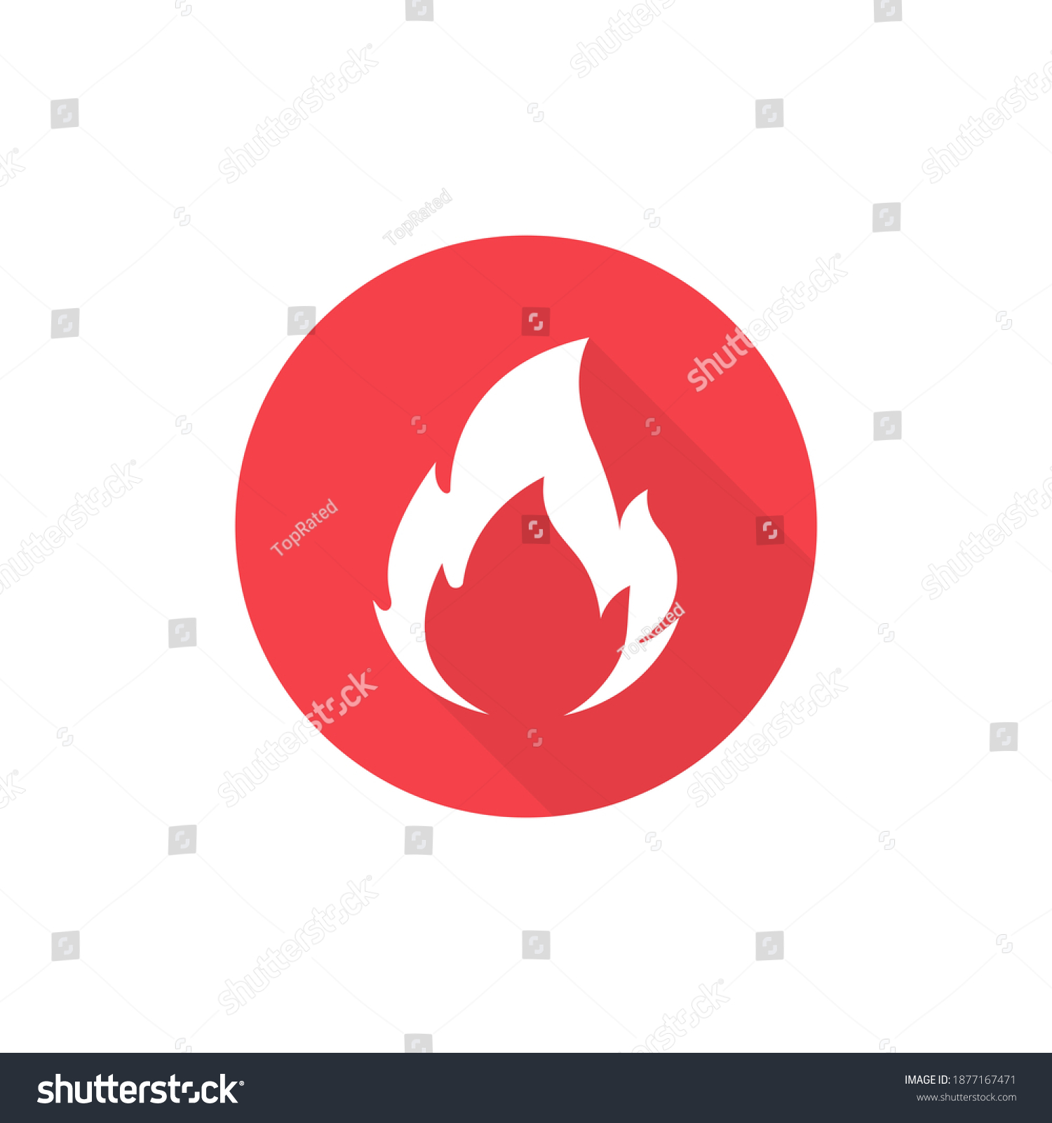 Fire Flame Icon Hot Symbol Button: เวกเตอร์สต็อก (ปลอดค่าลิขสิทธิ์ ...