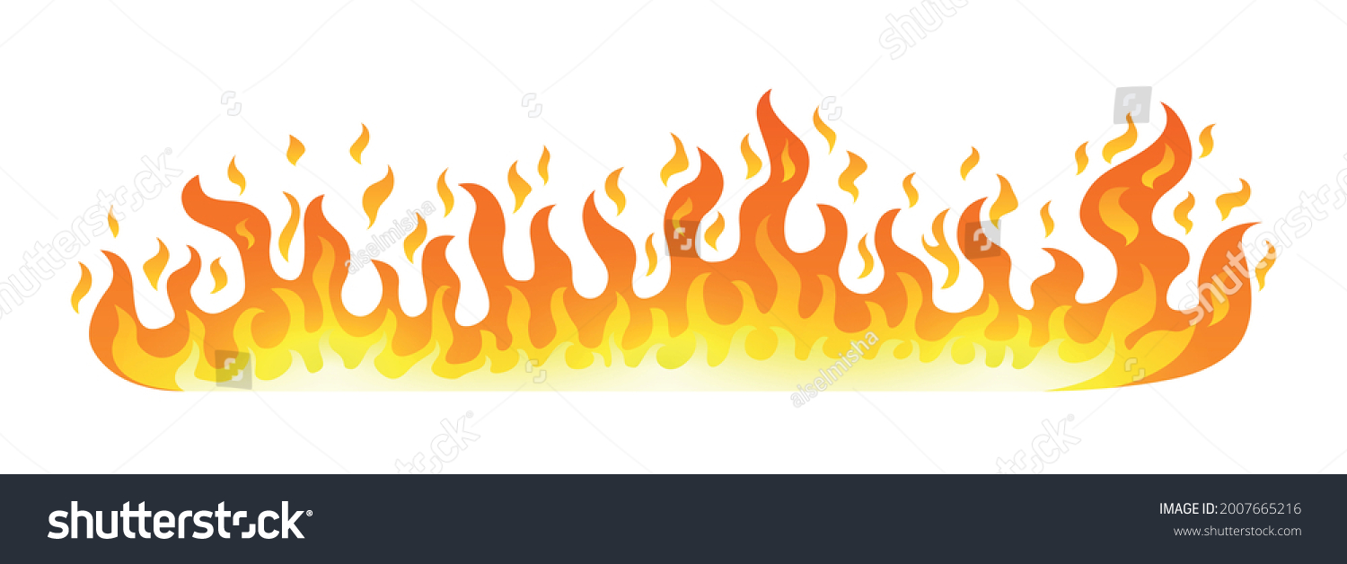 Fire Flame Cartoon Style Stock Vector (Royalty Free) 2007665216 ...