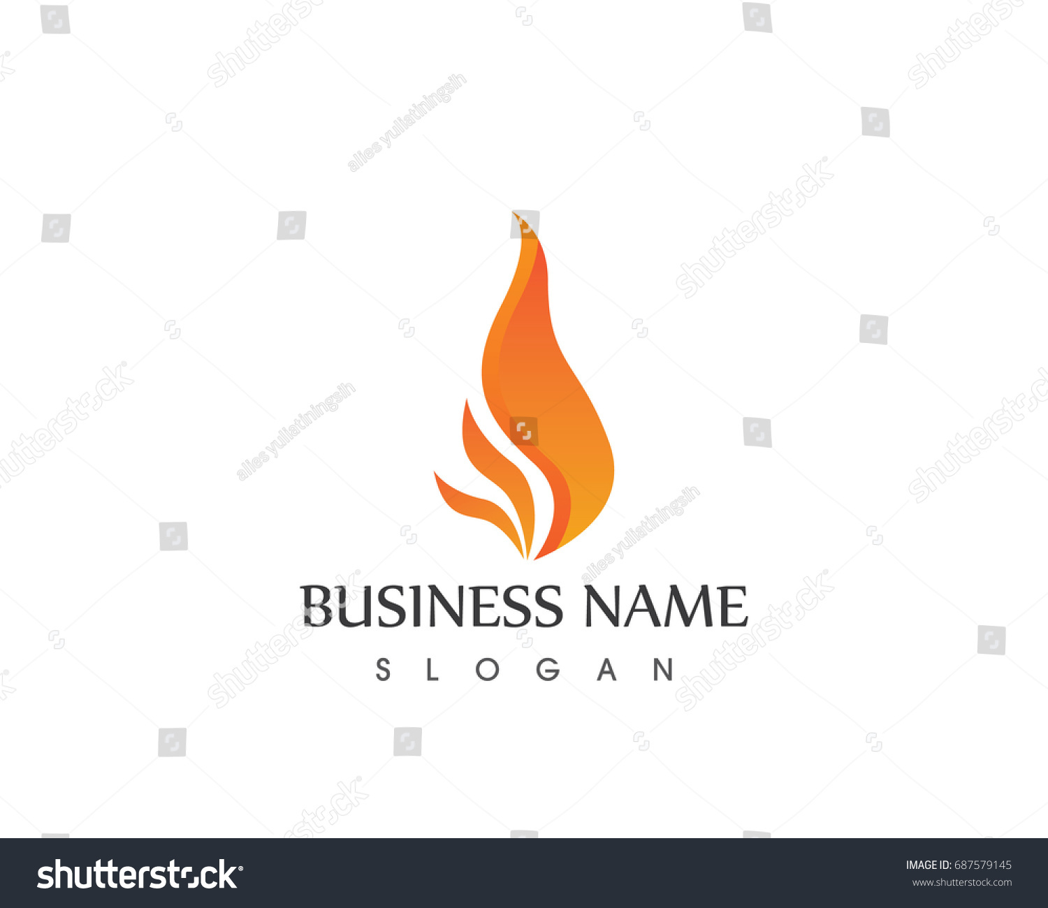 Fire Flame Logo Symbol Stock Vector (Royalty Free) 687579145 | Shutterstock