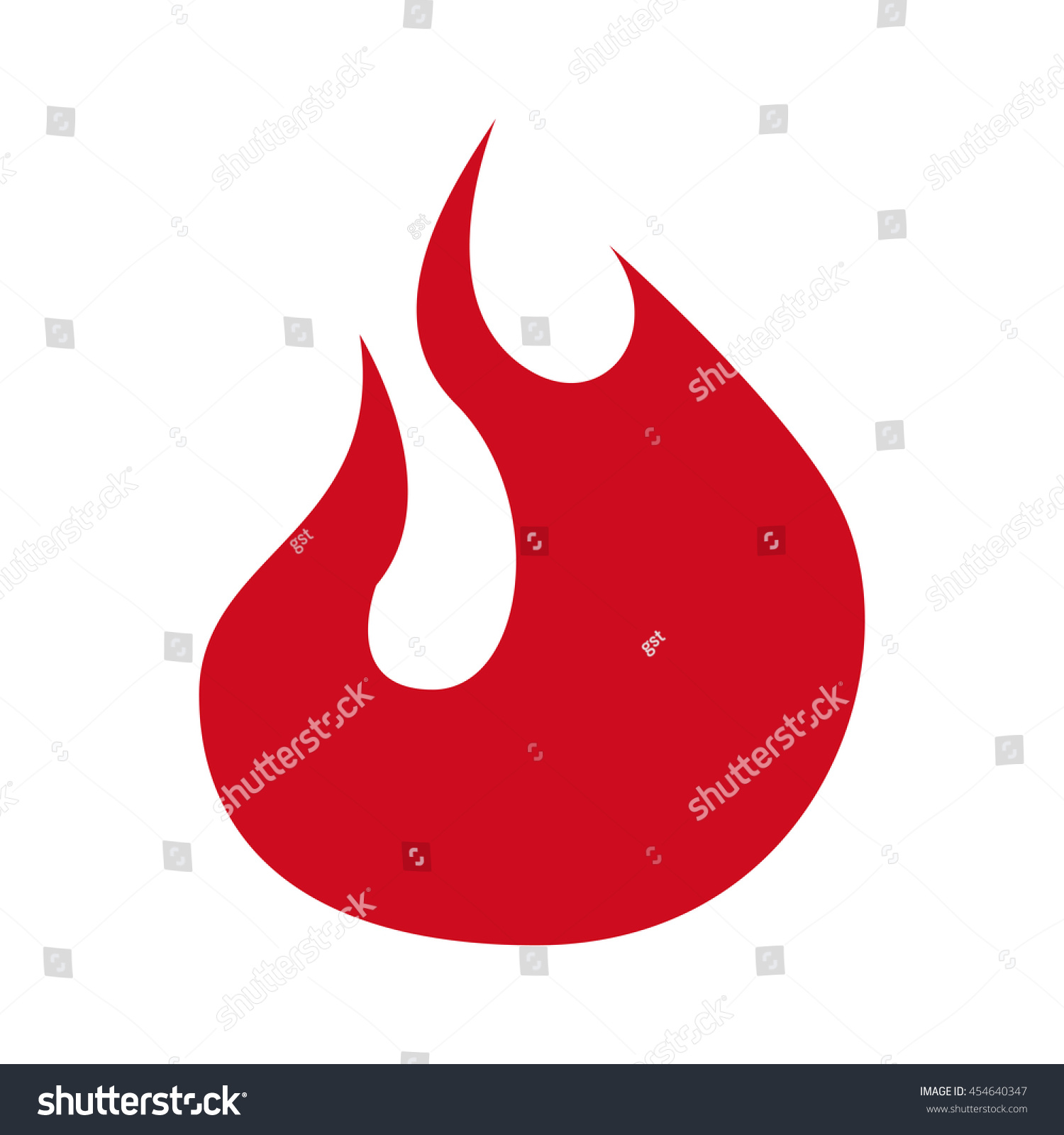 Fire Flame Signal Icon Graphic Isolated Stock Vector (Royalty Free ...