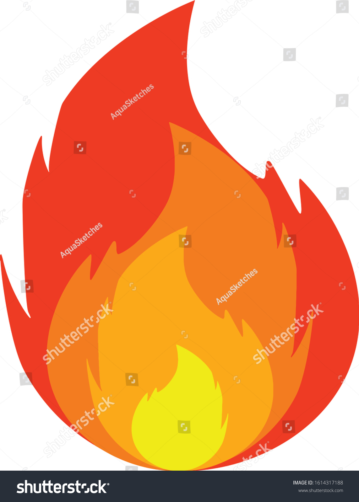 Fire Flame Vector Illustration Image: vector de stock (libre de ...