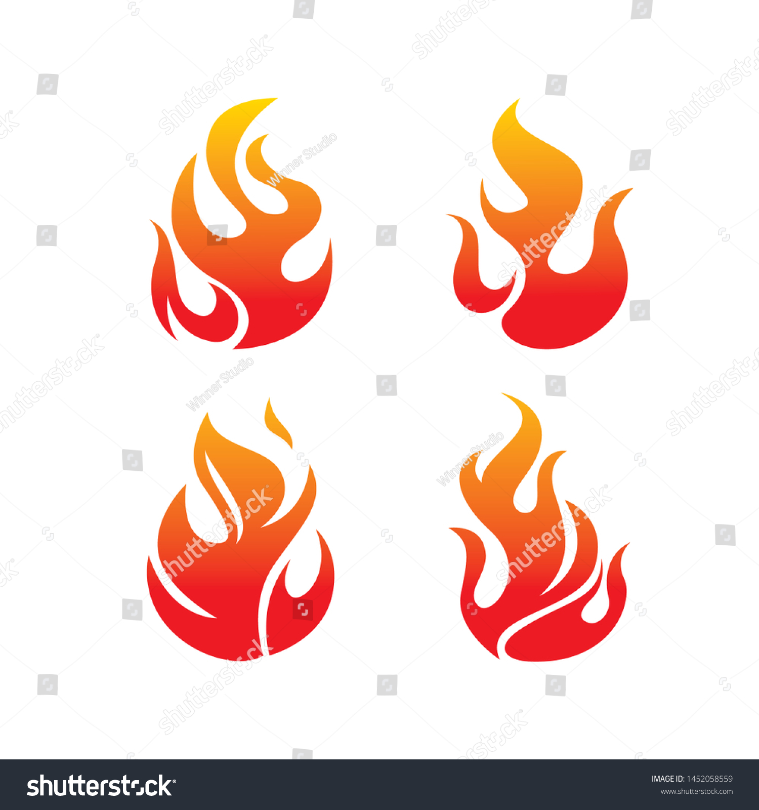 Fire Flames Set Logo Design Inspiration 库存矢量图（免版税）1452058559 | Shutterstock