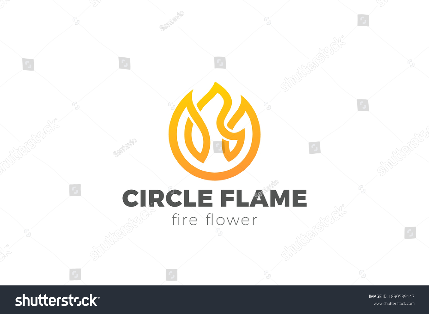 Fire Flower Logo Flame Design Vector Stock Vector (Royalty Free ...