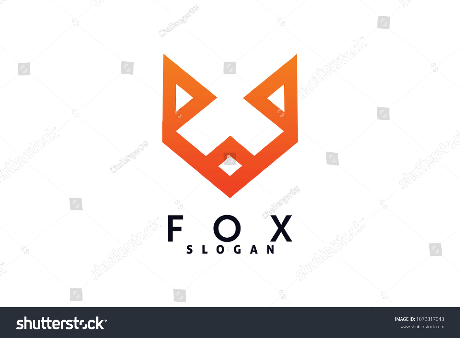 Fire Fox Logo Design Stock Vector (Royalty Free) 1072817048 | Shutterstock