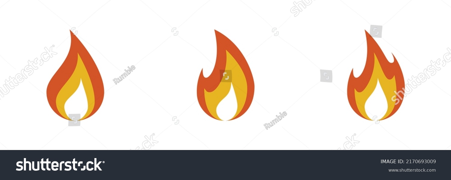 Fire Frame Vector Illustration On White Stock Vector (Royalty Free ...