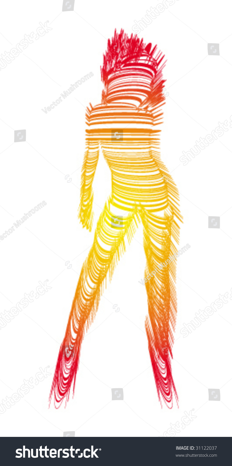 Fire Girl Stock Vector (Royalty Free) 31122037