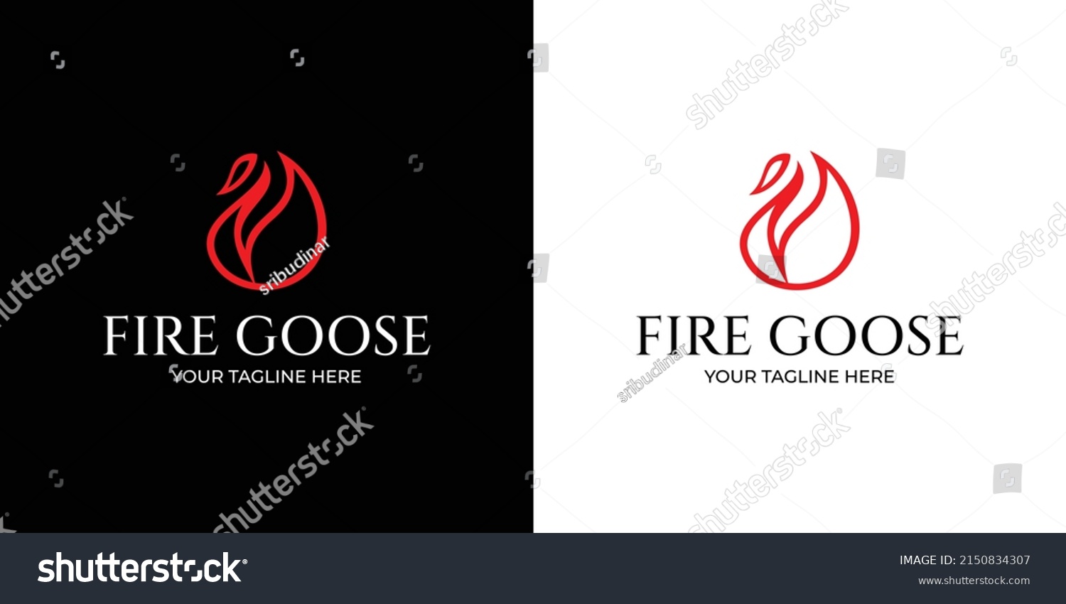 Fire Goose Design Logo Simple Stock Vector (Royalty Free) 2150834307 ...