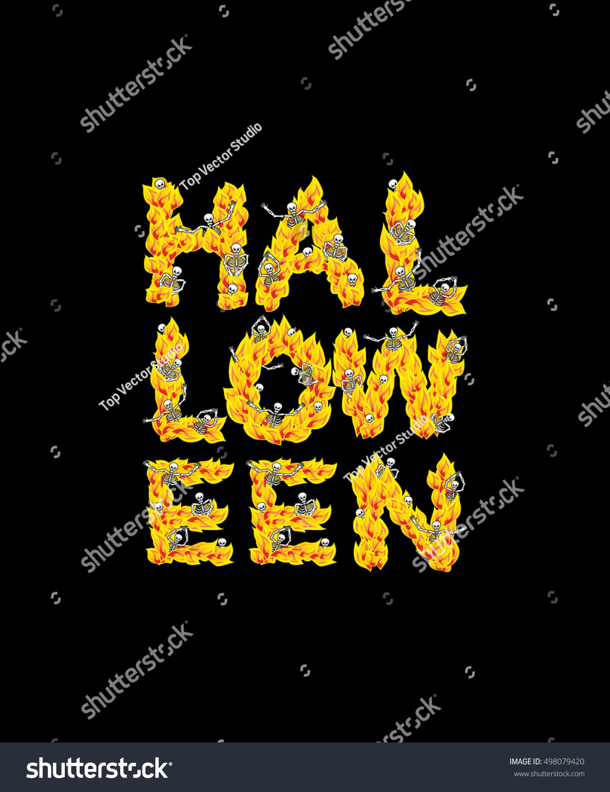Fire Halloween Letters Skeletons Hell Sinners Stock Vector (Royalty ... Fire Halloween Letters Skeletons Hell Sinners Stock Vector (Royalty ...