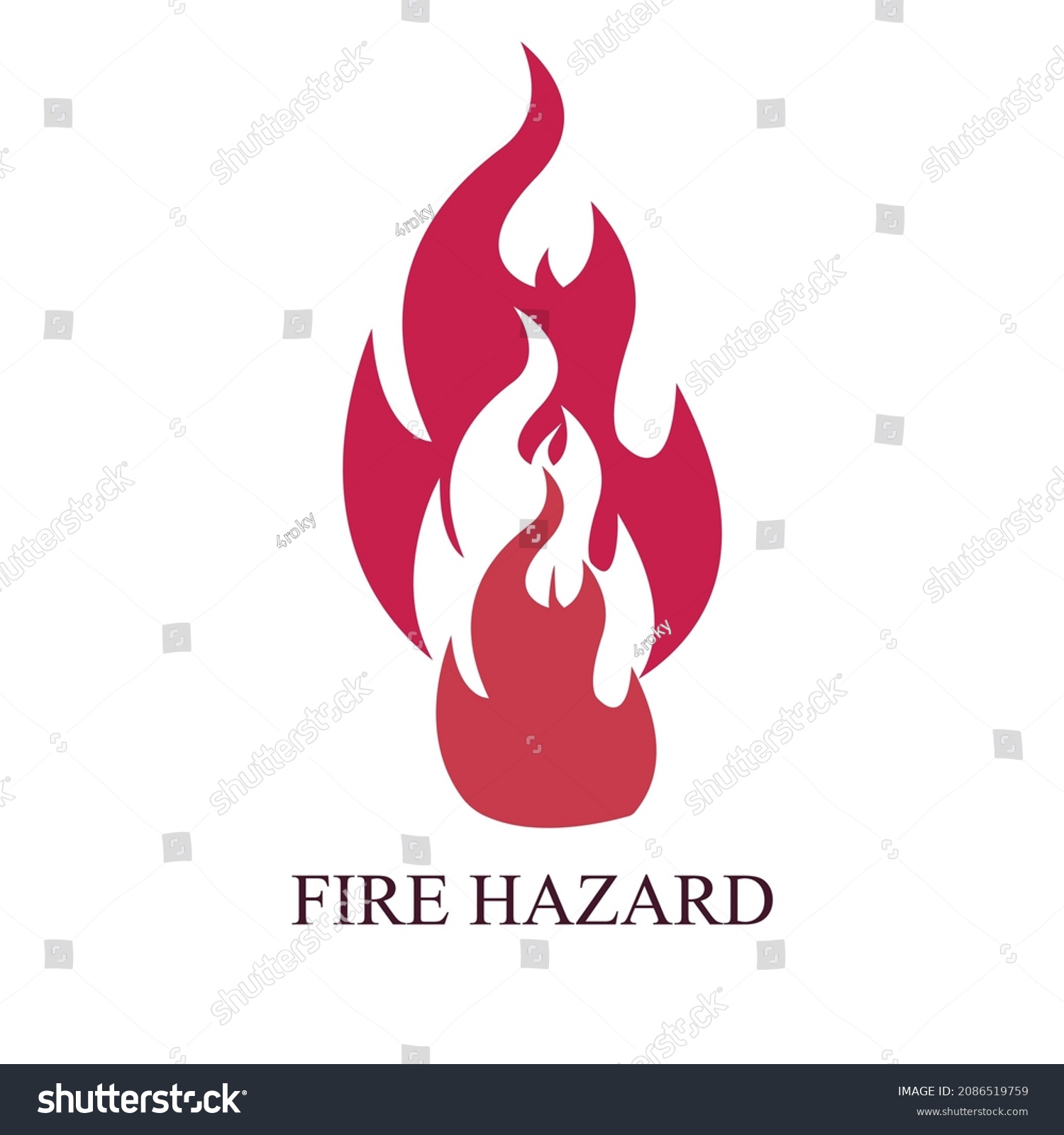Fire Hazard Icon Vector Illustration Stock Vector (Royalty Free ...