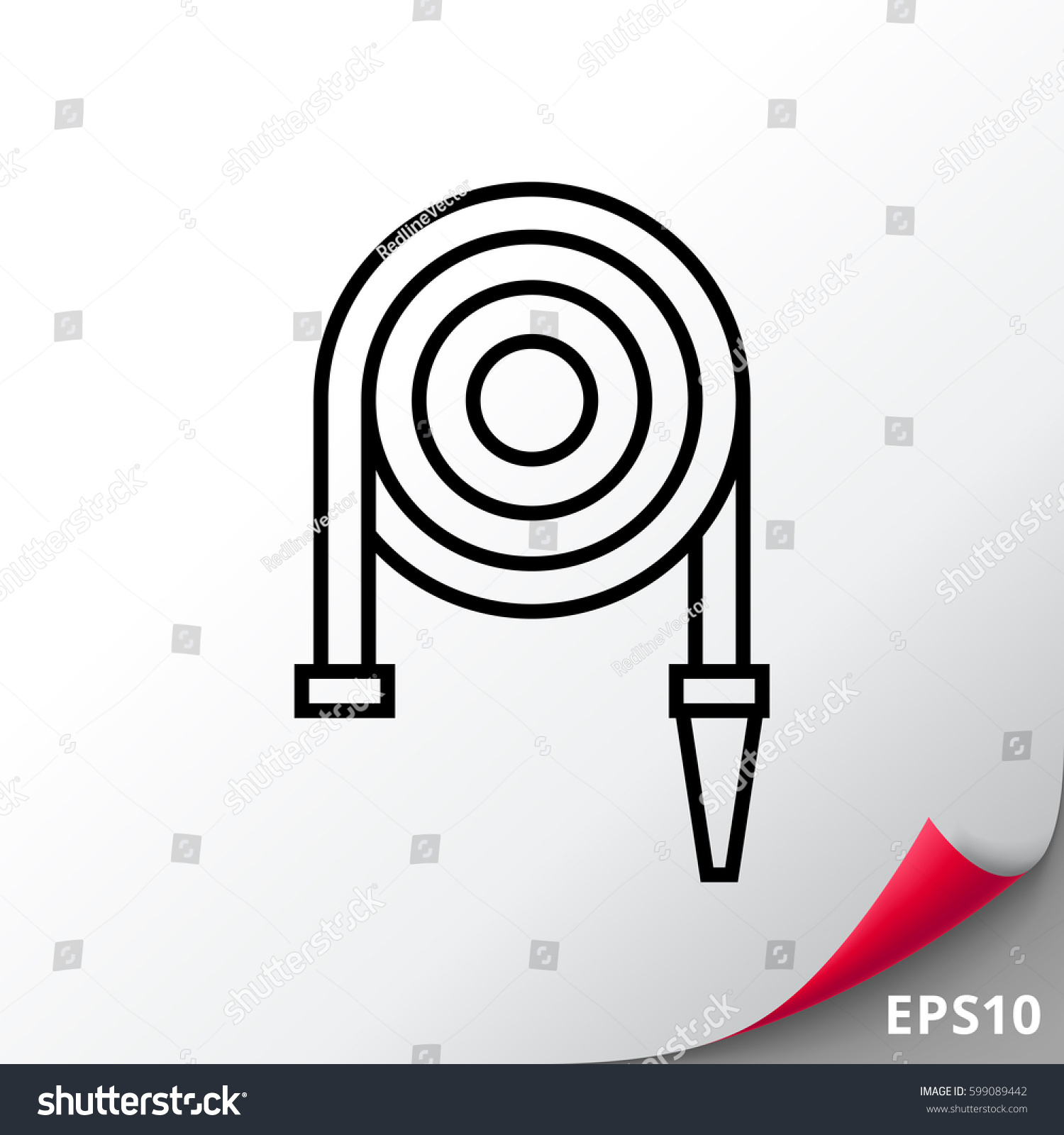 소방용 호스 릴 스톡 벡터(로열티 프리) 599089442 | Shutterstock