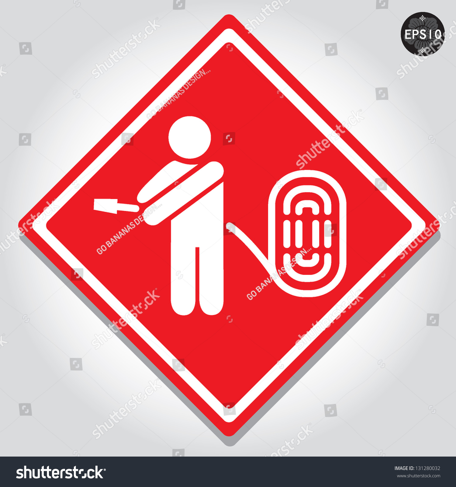 Fire Hose Signs Vector Stock Vector (Royalty Free) 131280032