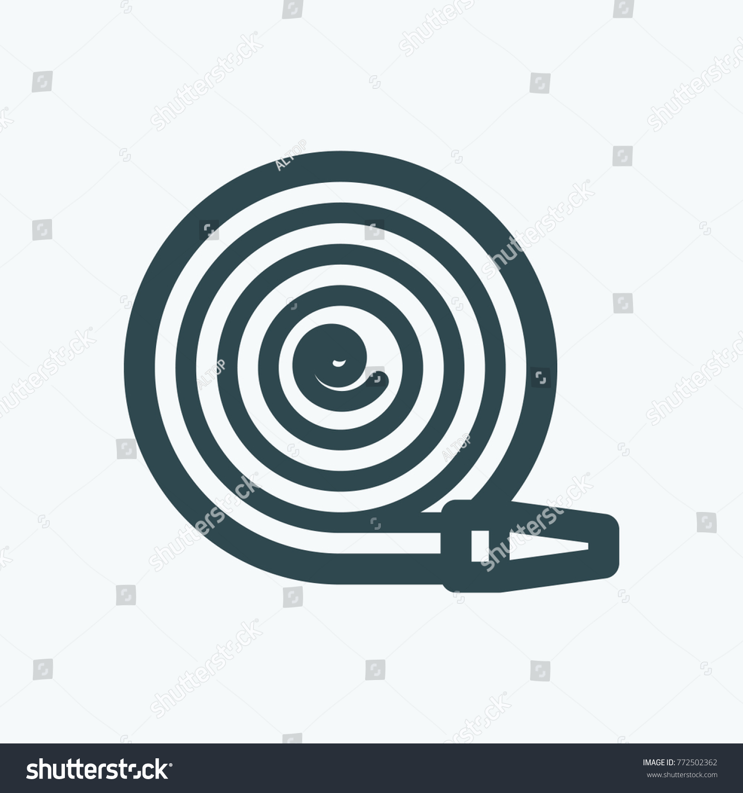 Fire Hose Vector Icon: vector de stock (libre de regalías) 772502362 ...