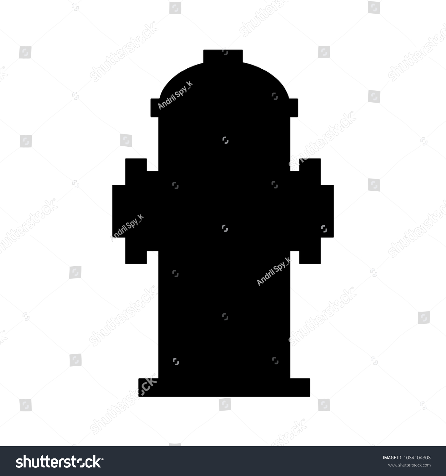 Fire Hydrant Icon Fire Hydrant Simple: vector de stock (libre de ...