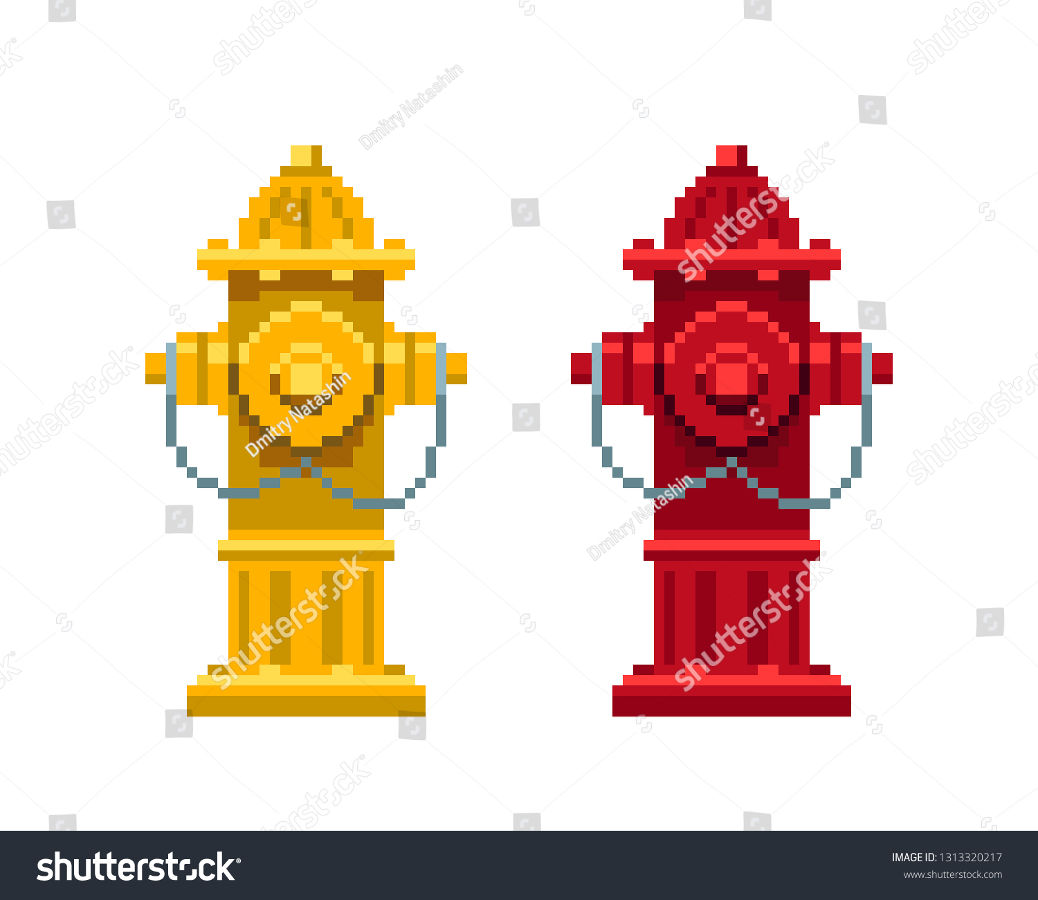 Fire Hydrant Icon Pixel Art: vetor stock (livre de direitos) 1313320217 ...