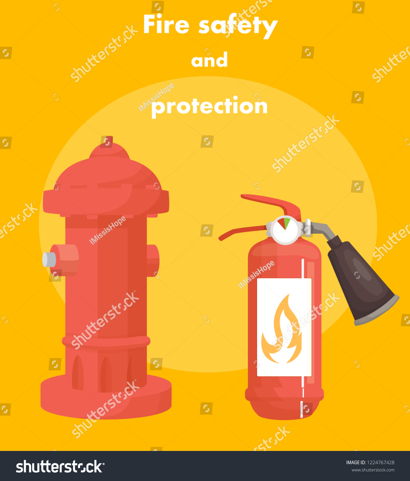 Fire Hydrant Illustration About Fire Safety Stock Vector (Royalty Free ...