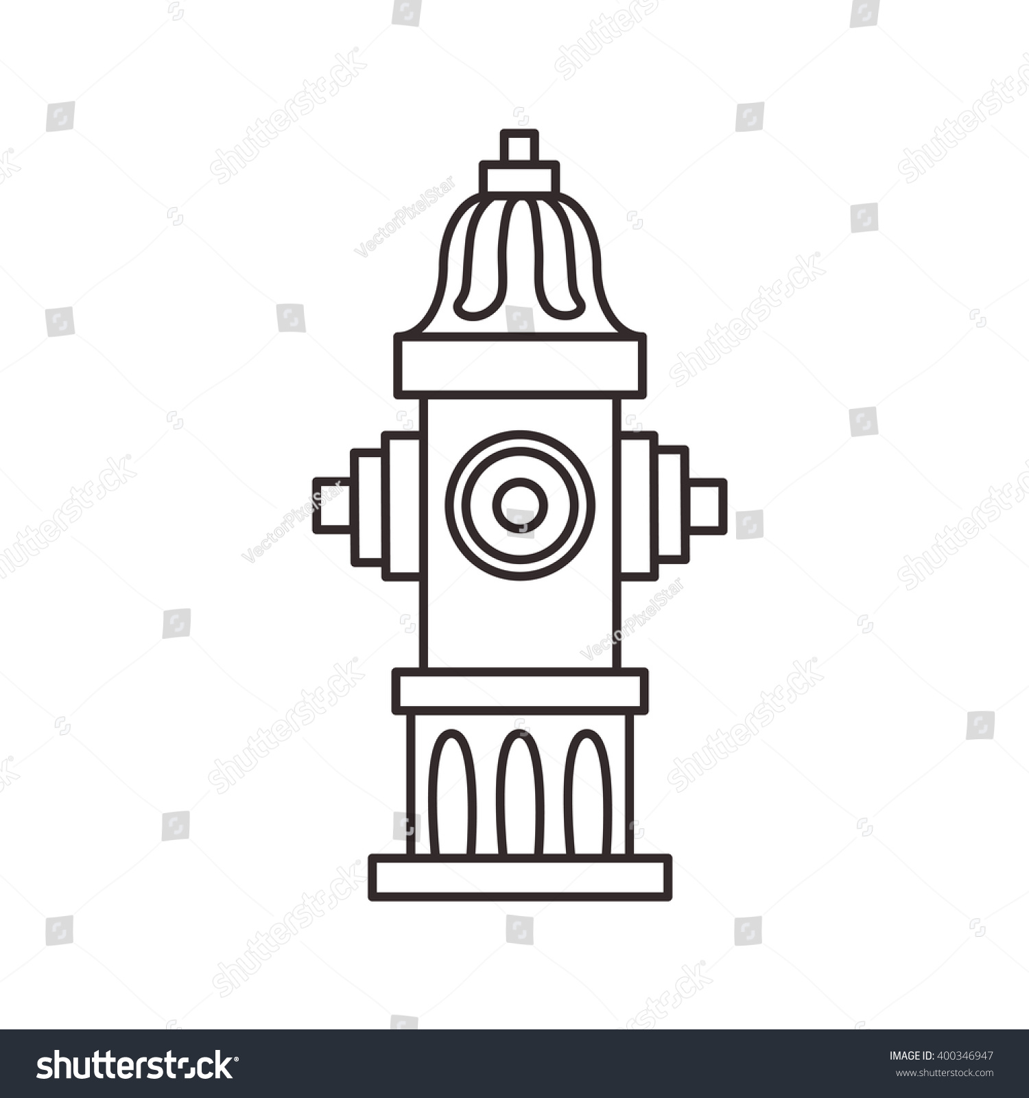 Fire Hydrant Logo Vector Graphic Thin: vector de stock (libre de ...