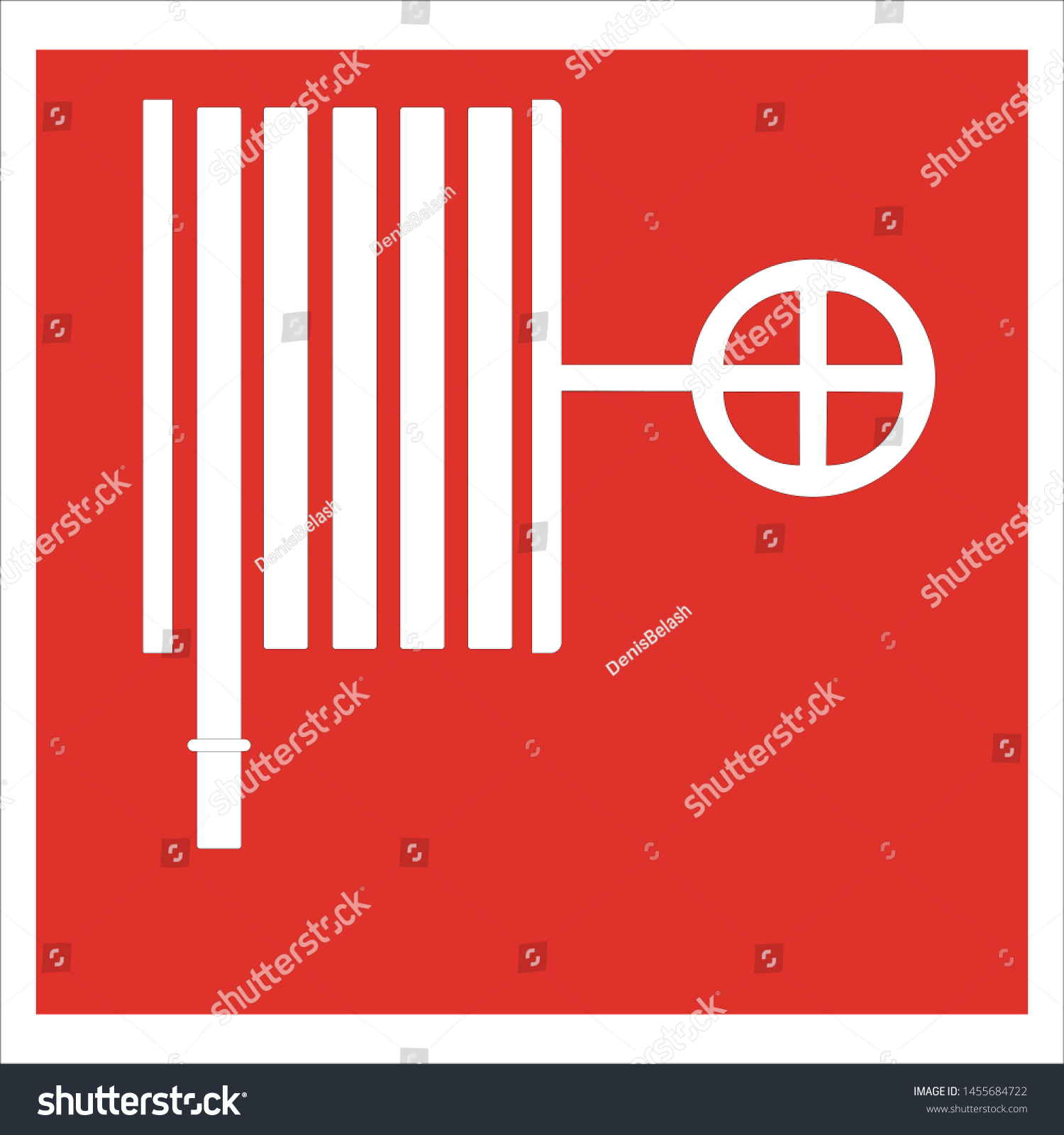 Fire Hydrant Sign Fire Safety Vector Stock Vector (Royalty Free) 1455684722