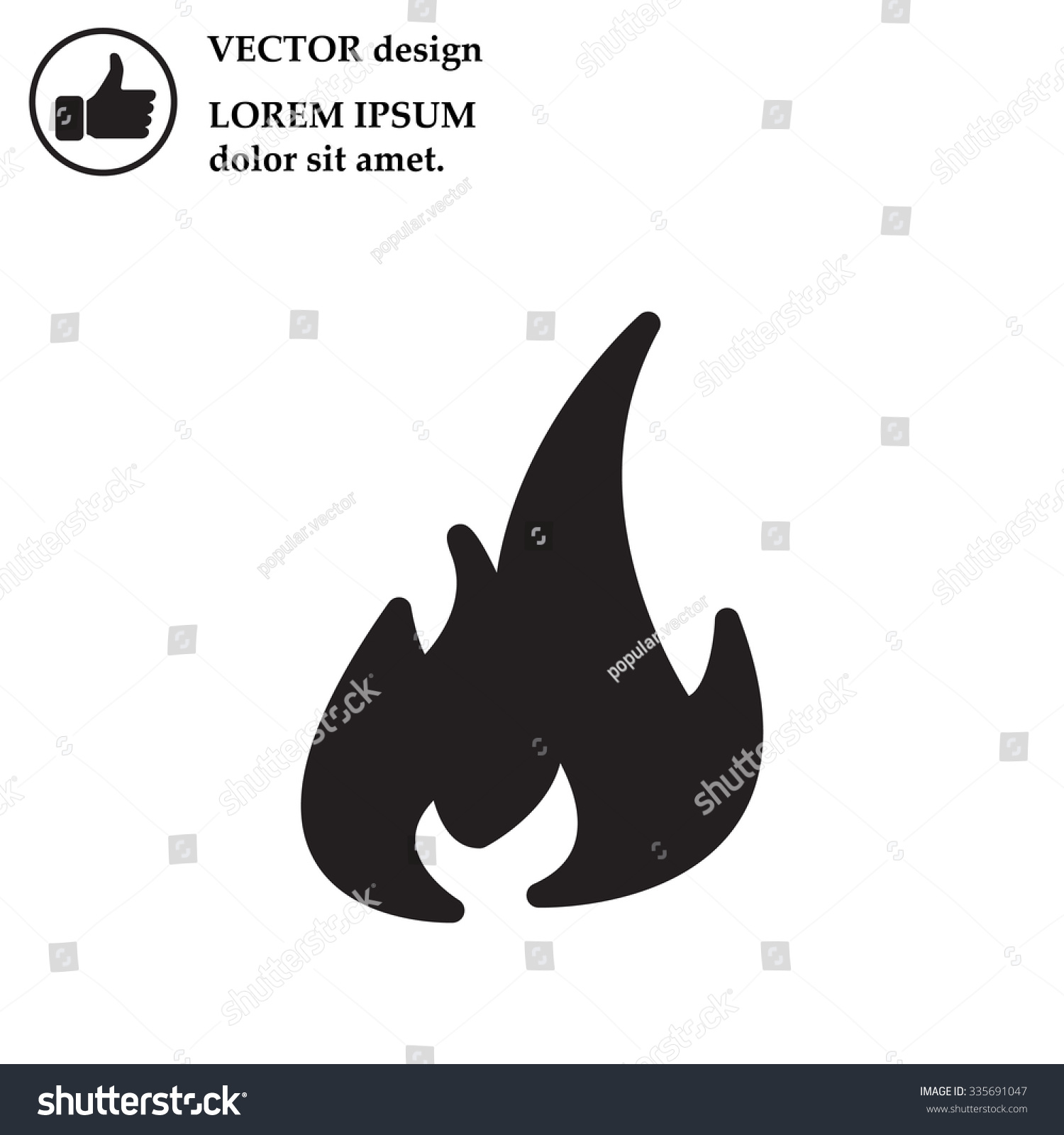 Fire Icon Fire Symbol Stop Fire Stock Vector (Royalty Free) 335691047 ...