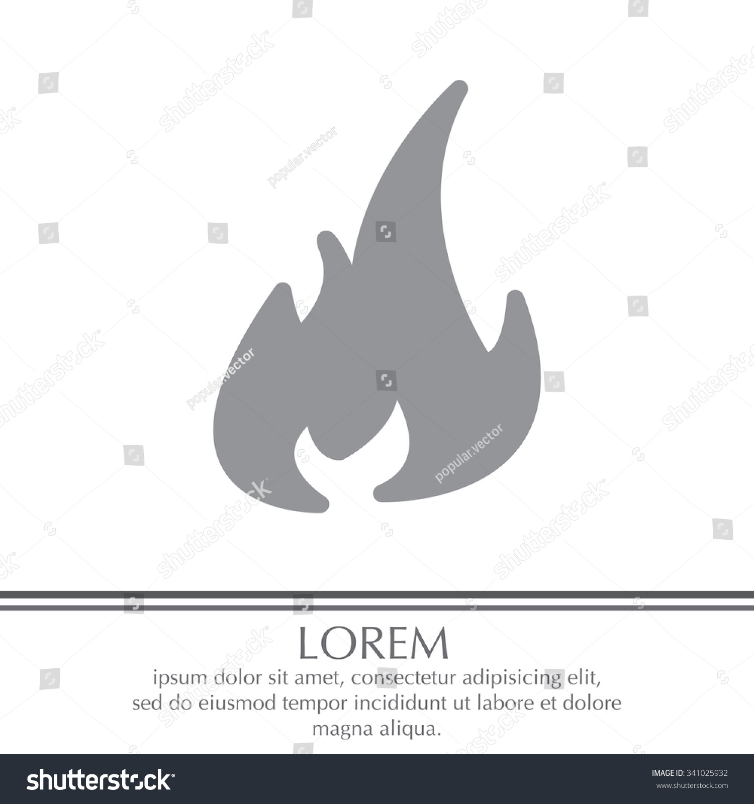 Fire Icon Fire Symbol Stop Fire Stock Vector (Royalty Free) 341025932 ...