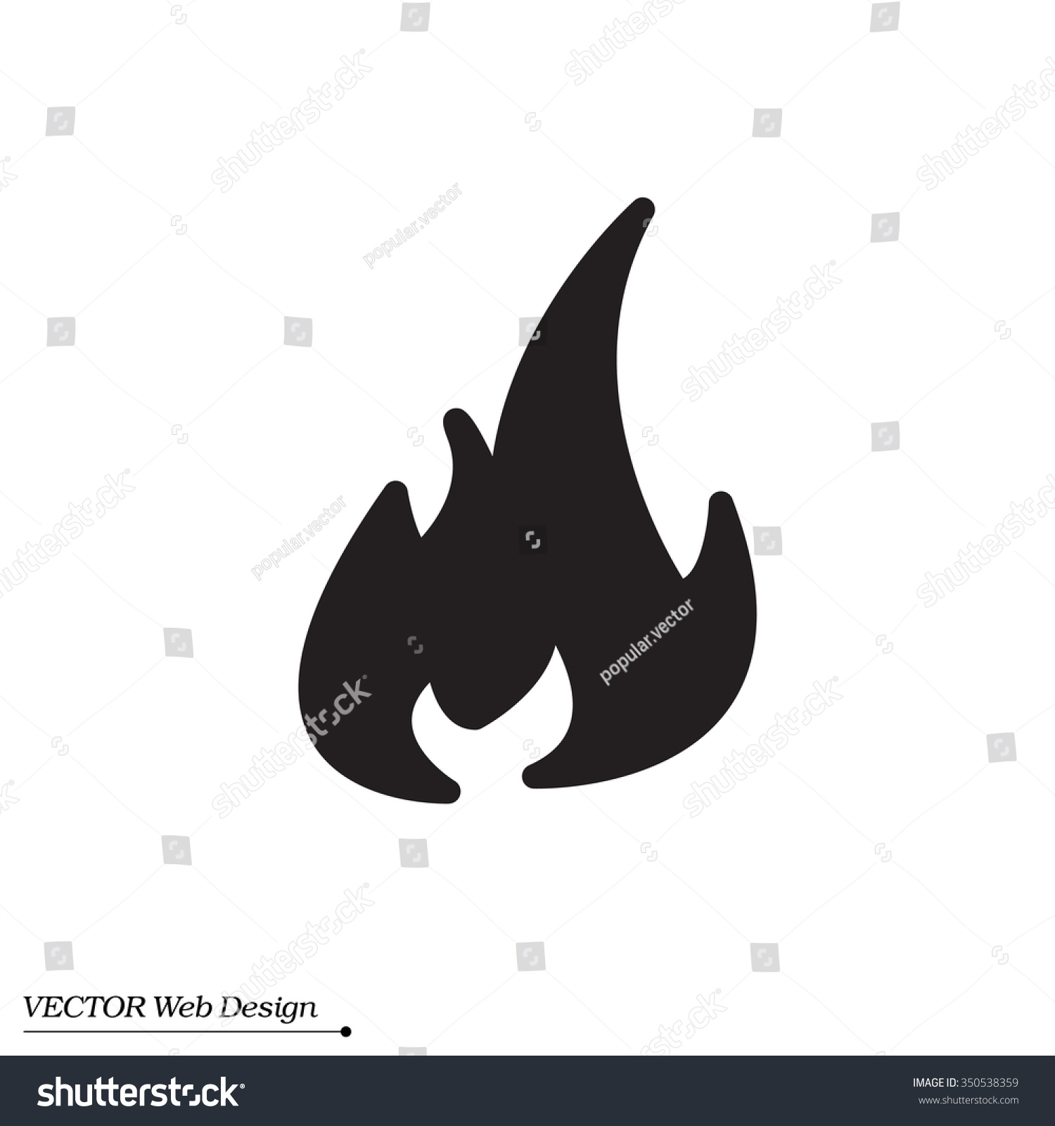Fire Icon Fire Symbol Stop Fire Stock Vector (Royalty Free) 350538359 ...