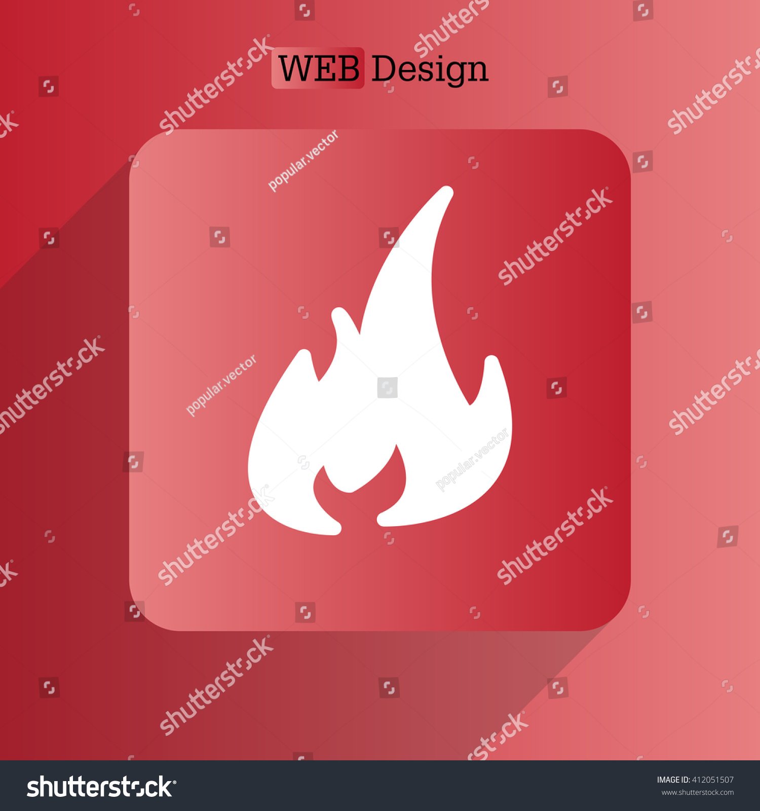 Fire Icon Fire Symbol Stop Fire Stock Vector (Royalty Free) 412051507