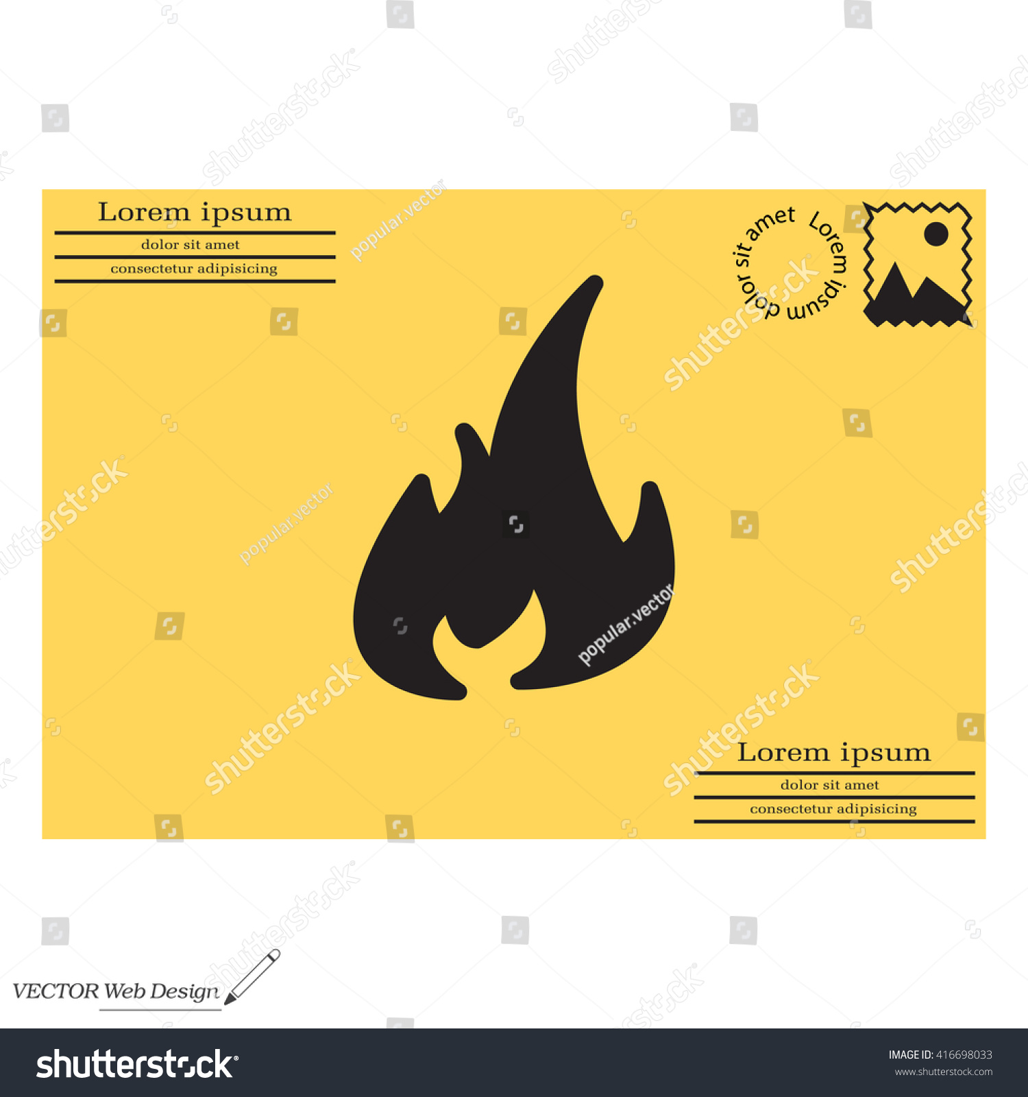 Fire Icon Fire Symbol Stop Fire Stock Vector (Royalty Free) 416698033 ...