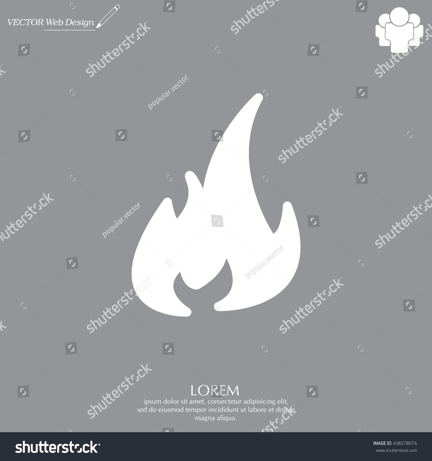 Fire Icon Fire Symbol Stop Fire Stock Vector (Royalty Free) 438278074 ...