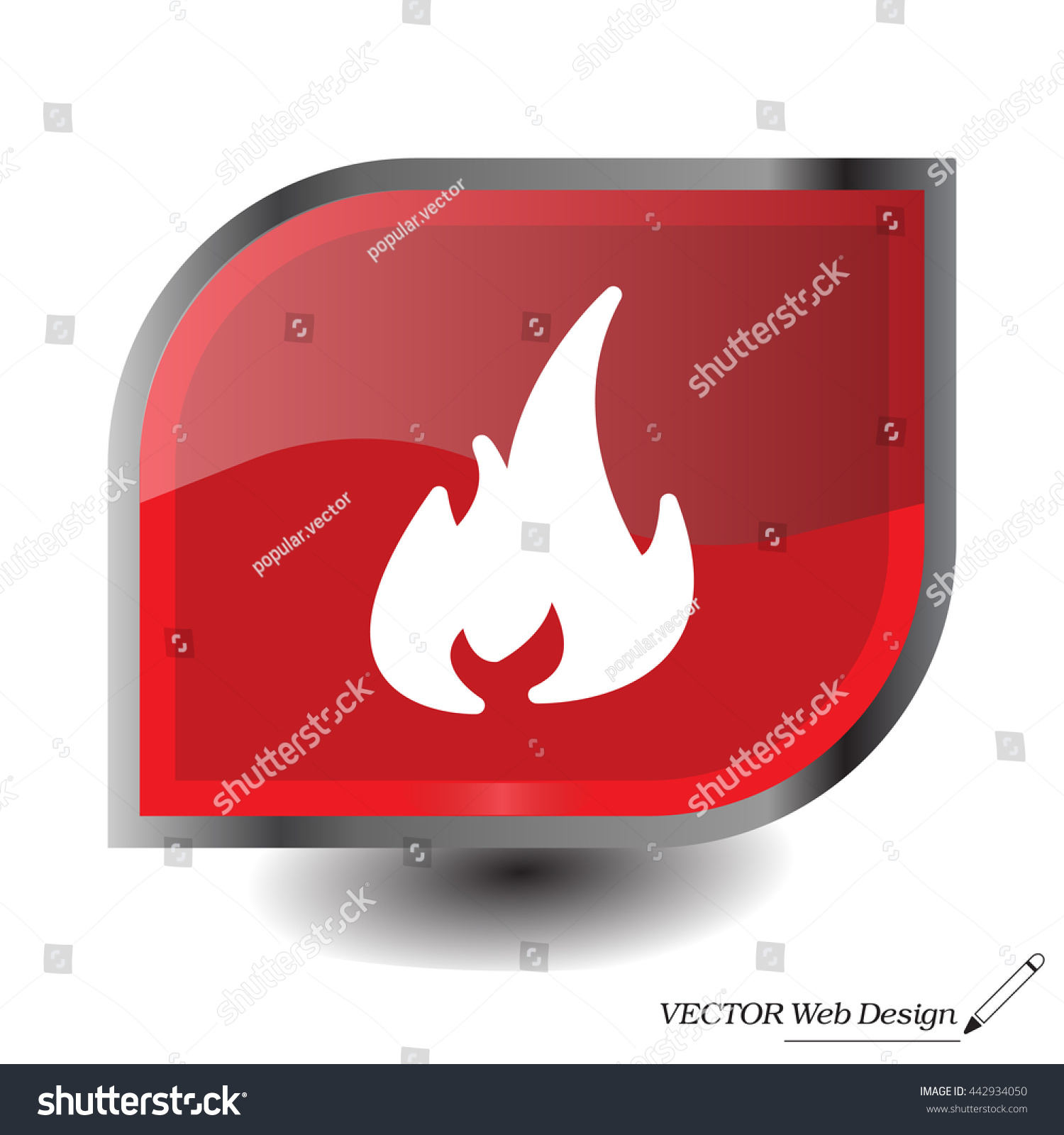 Fire Icon Fire Symbol Stop Fire Stock Vector (Royalty Free) 442934050