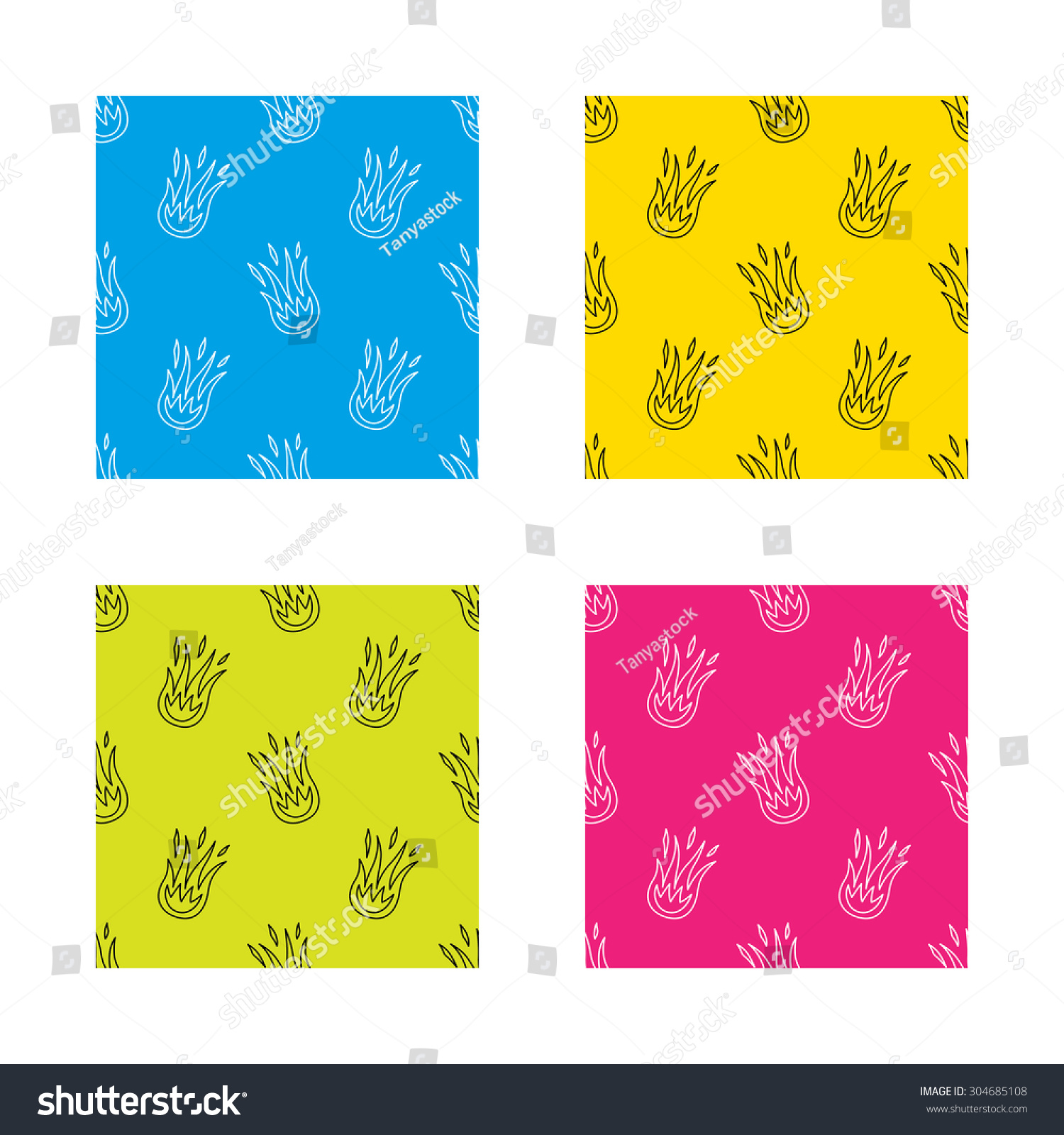 Fire Icon Hot Flame Sign Textures Stock Vector (Royalty Free) 304685108 ...