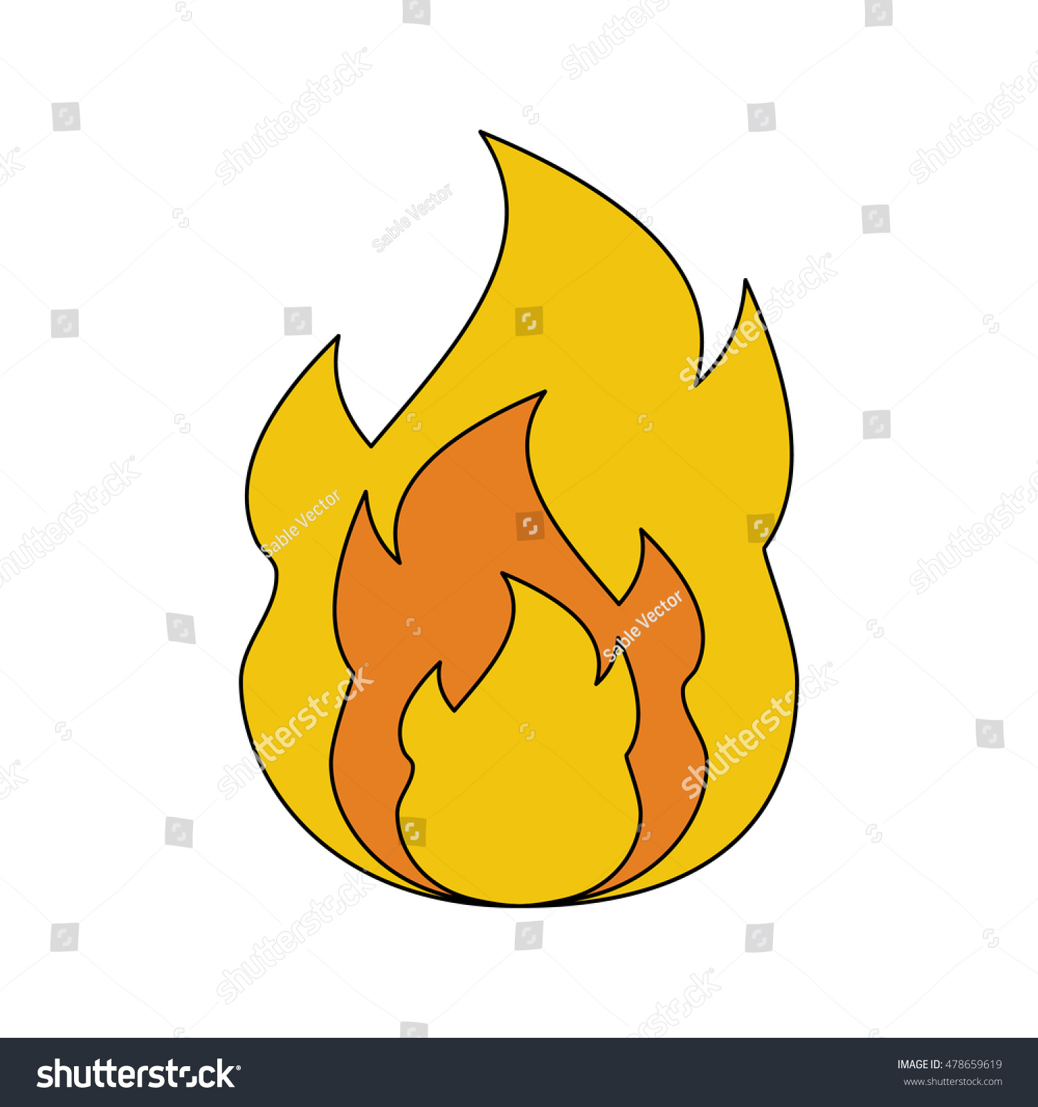 Fire Icon Vector Flat Style Cartoon Stock Vector (Royalty Free) 478659619 Fire Icon Vector Flat Style Cartoon Stock Vector (Royalty Free) 478659619