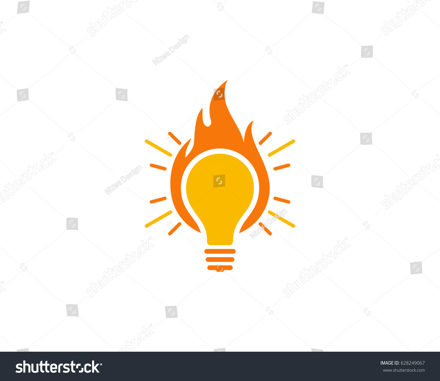 Fire Idea Icon Logo Design Element Stock Vector (Royalty Free ...