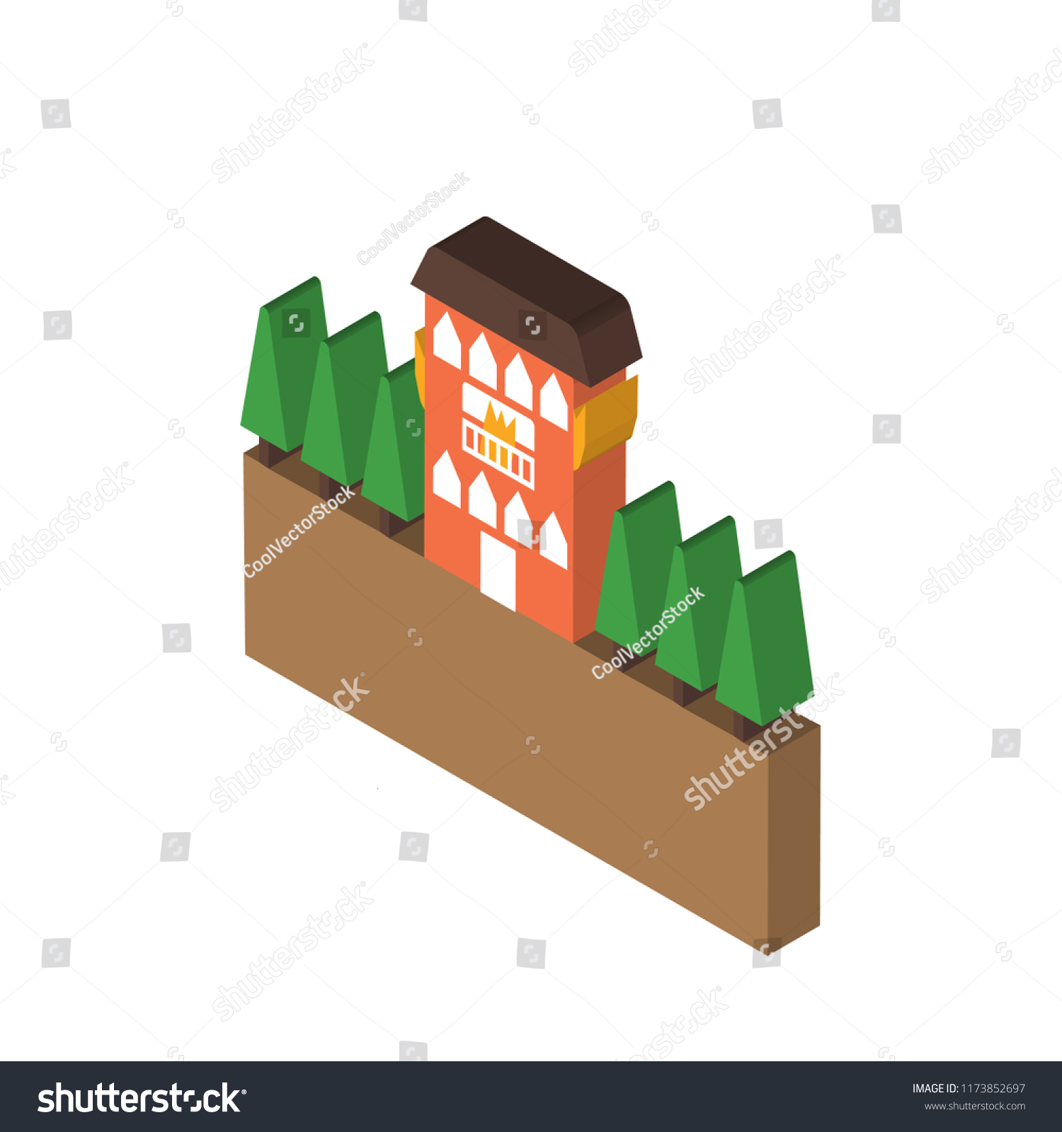 Fire Isometric Left Top View 3d Stock Vector (Royalty Free) 1173852697 ...