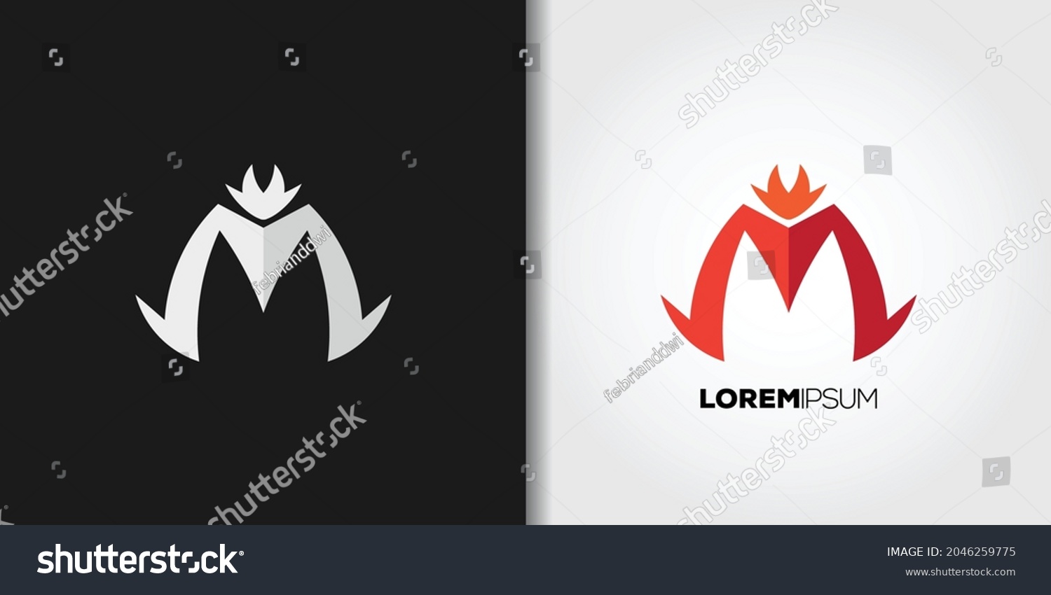 Fire Letter M Logo Template Vector Stock Vector (Royalty Free ...