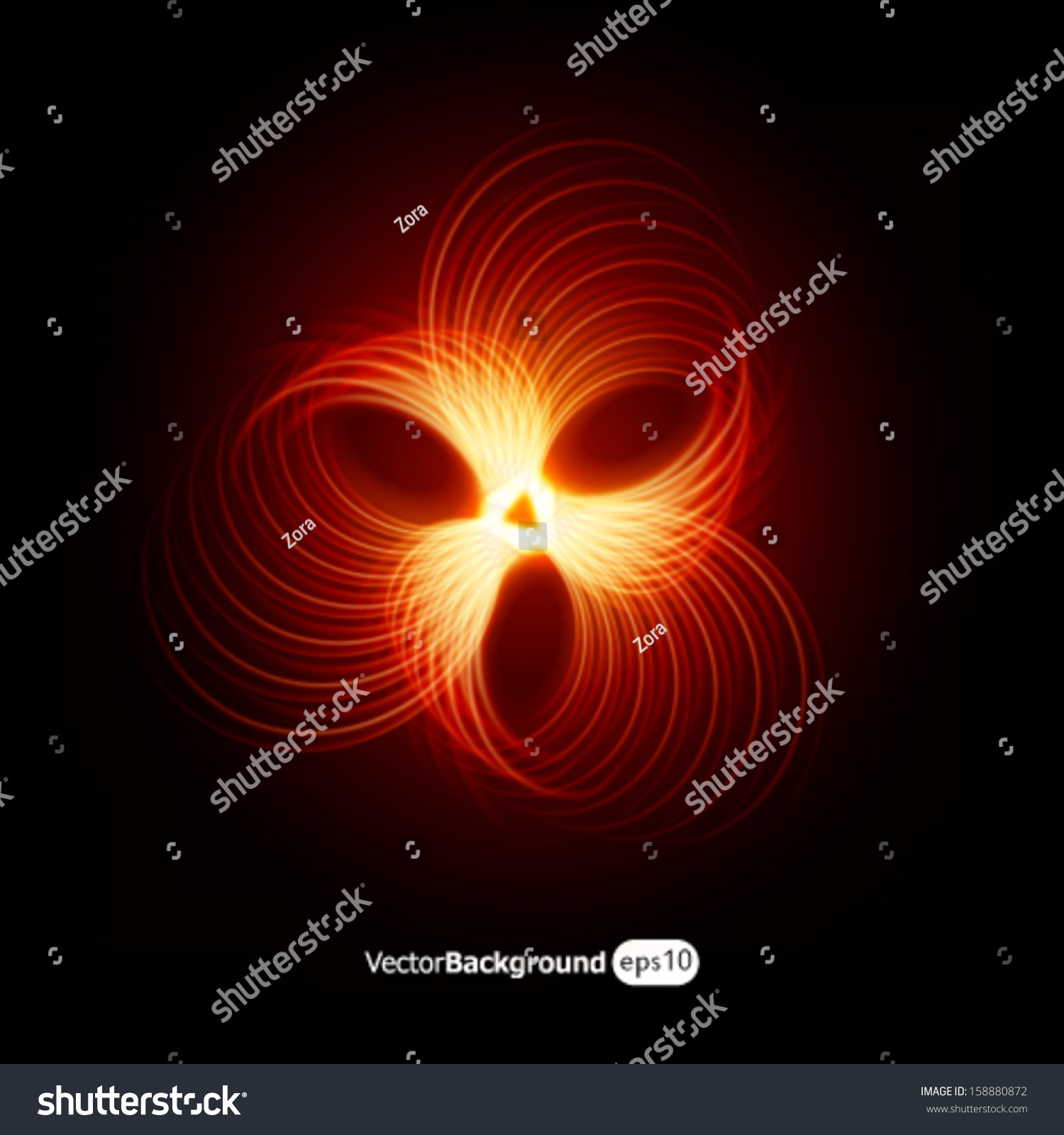 Fire Lines Abstract Icon Stock Vector (Royalty Free) 158880872 ...