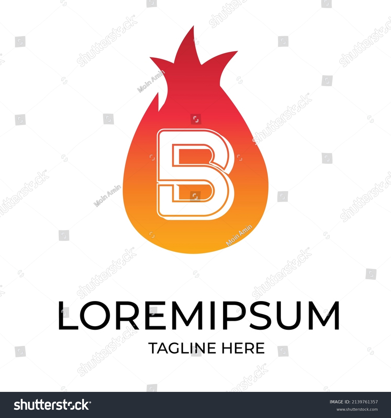 Fire Logo B Letter Flame Logo Stock Vector (Royalty Free) 2139761357 ...