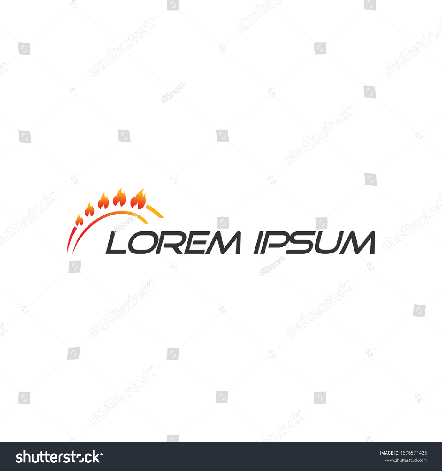 Fire Logo Design Speedometer Style Stock Vector (Royalty Free ...