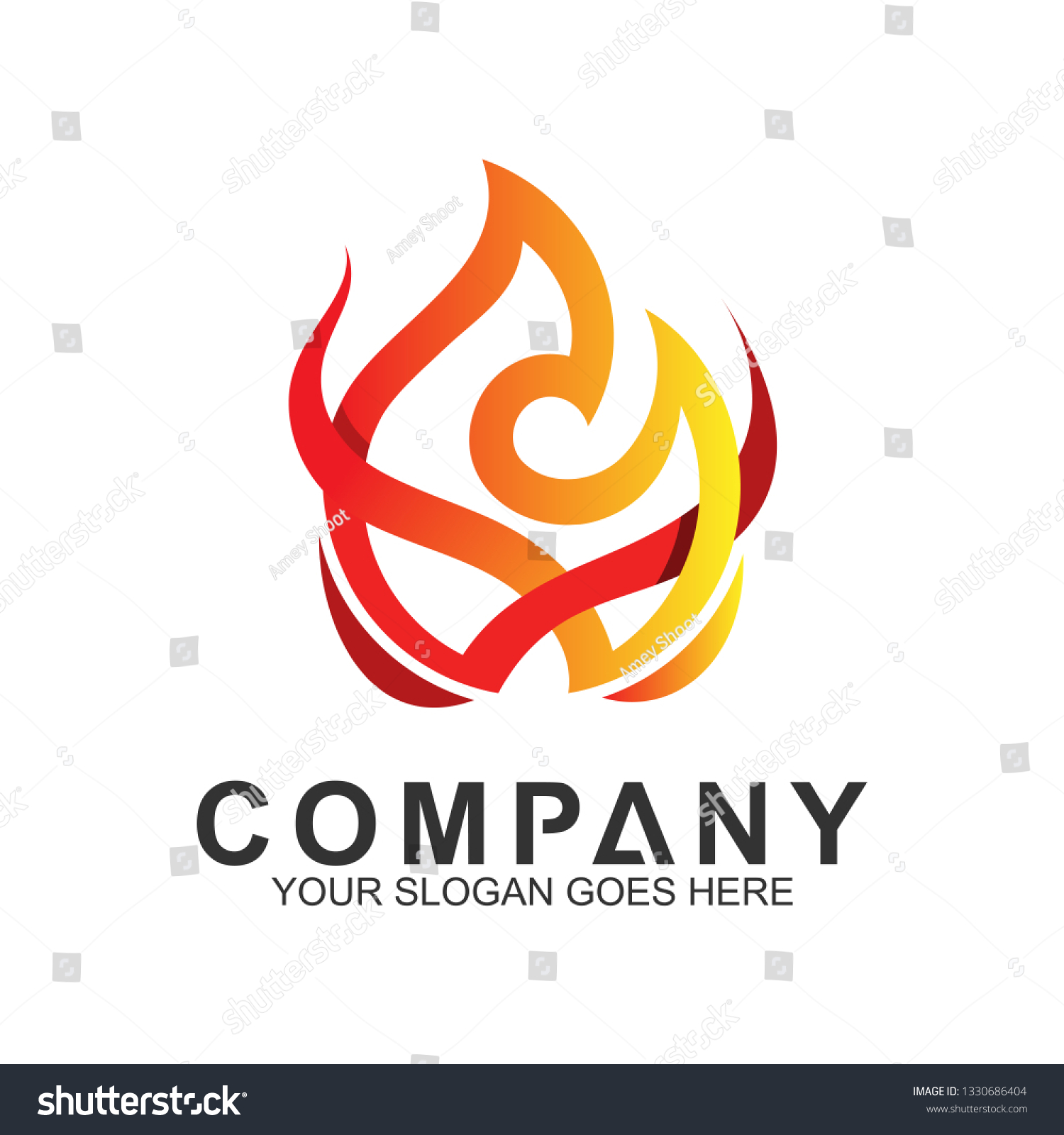 Fire Logo Design Template Abstract Fire Stock Vector (Royalty Free ...
