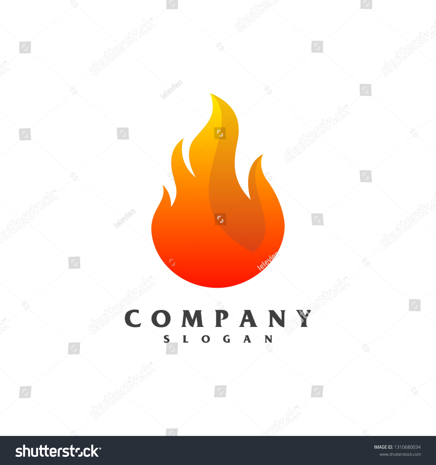 Fire Logo Design Vector Stock Vector (Royalty Free) 1310680034 ...