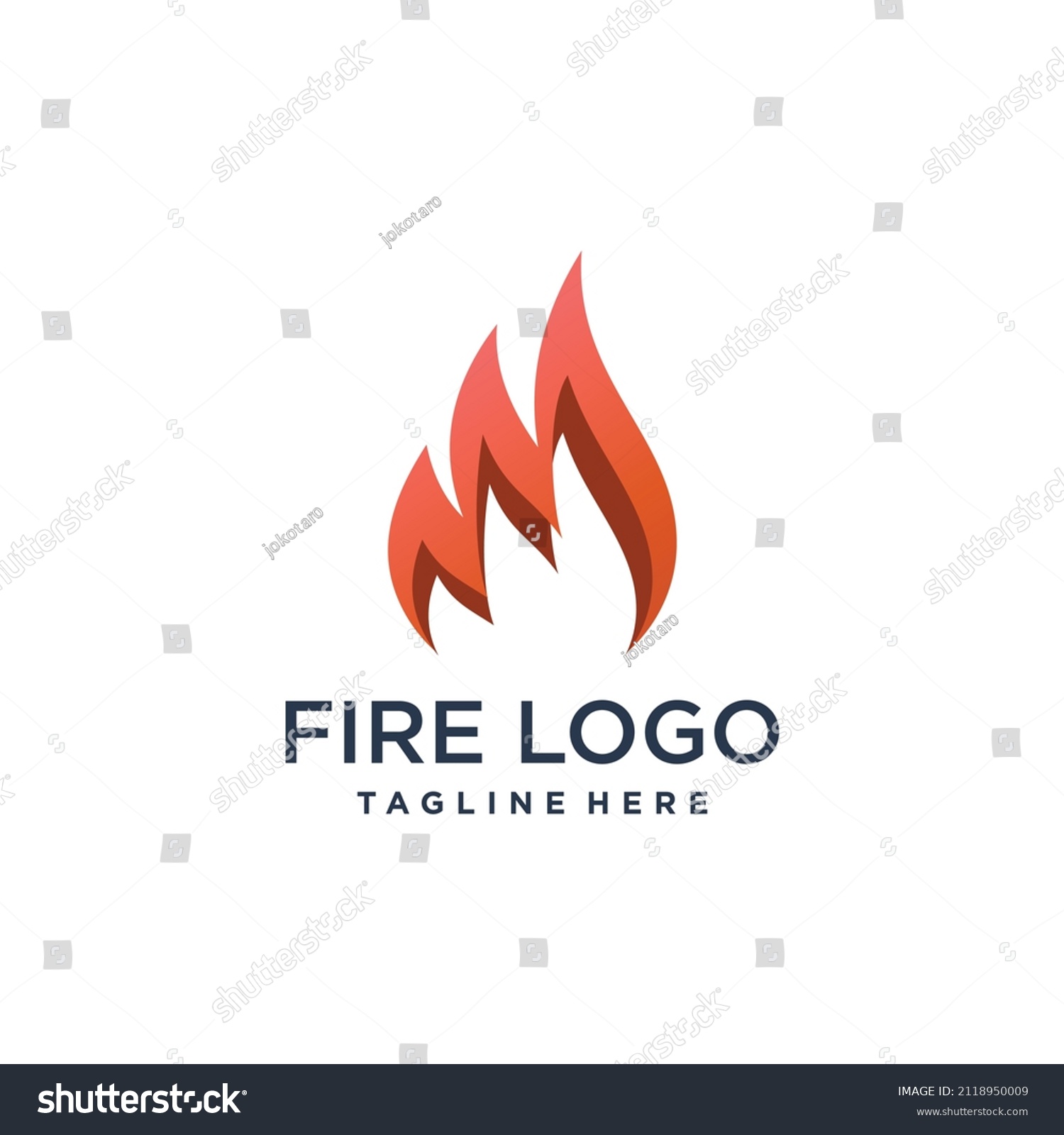 Fire Logo Design Creative Abstract Concept Stock Vector (Royalty Free ...