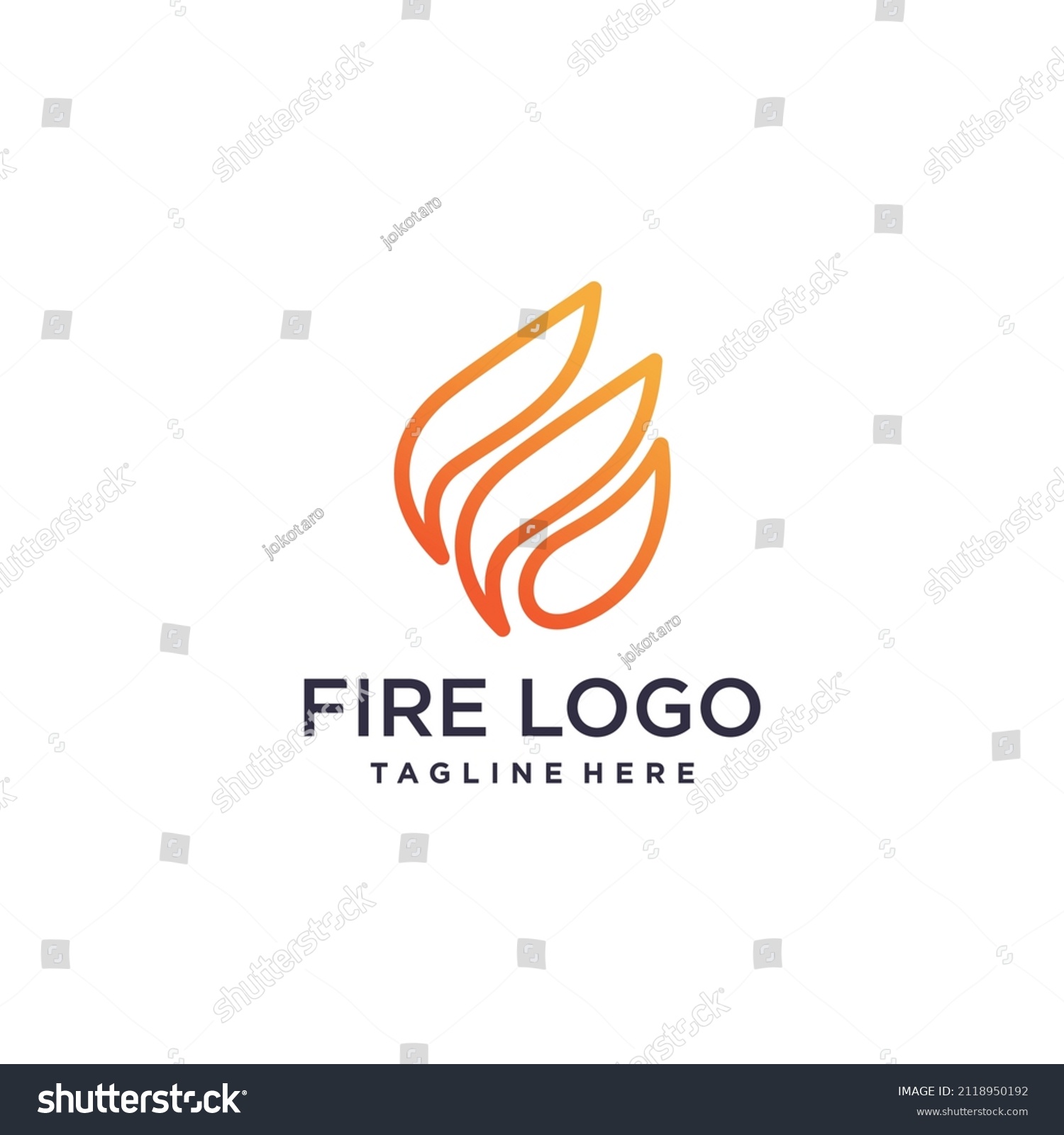 Fire Logo Design Creative Abstract Concept Stock Vector (Royalty Free ...