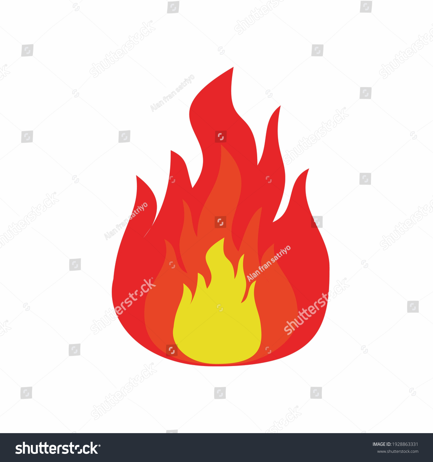 Fire Logo Graphic Design Using Three Stock Vector (Royalty Free ...