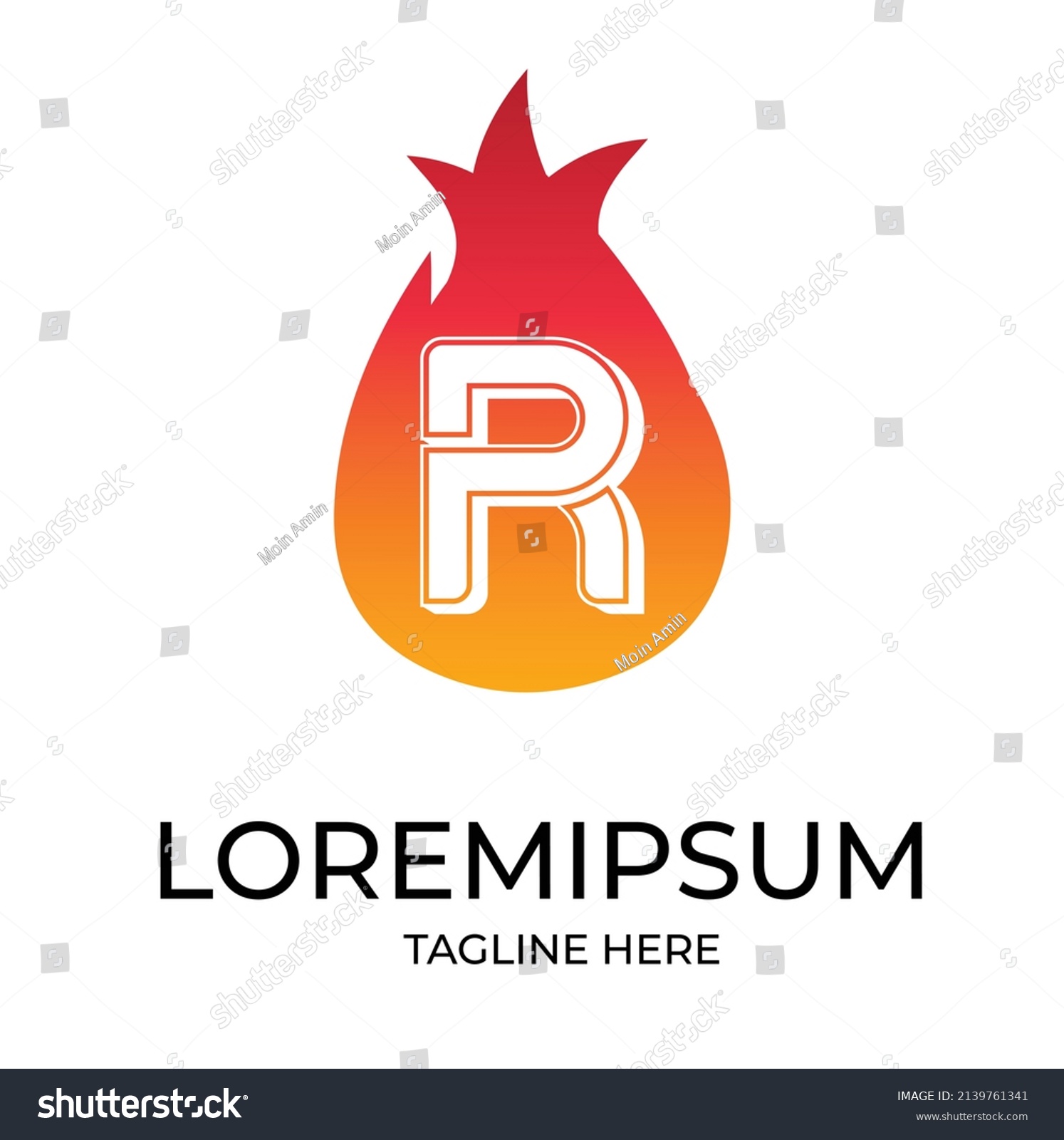 Fire Logo R Letter Flame Logo Stock Vector (Royalty Free) 2139761341 ...