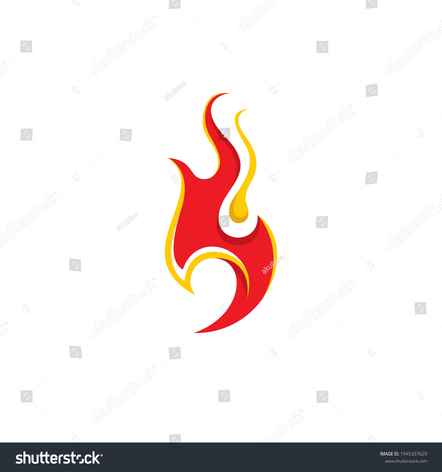 Fire Logo Simple Design Suitable Your Stock Vector (Royalty Free ...