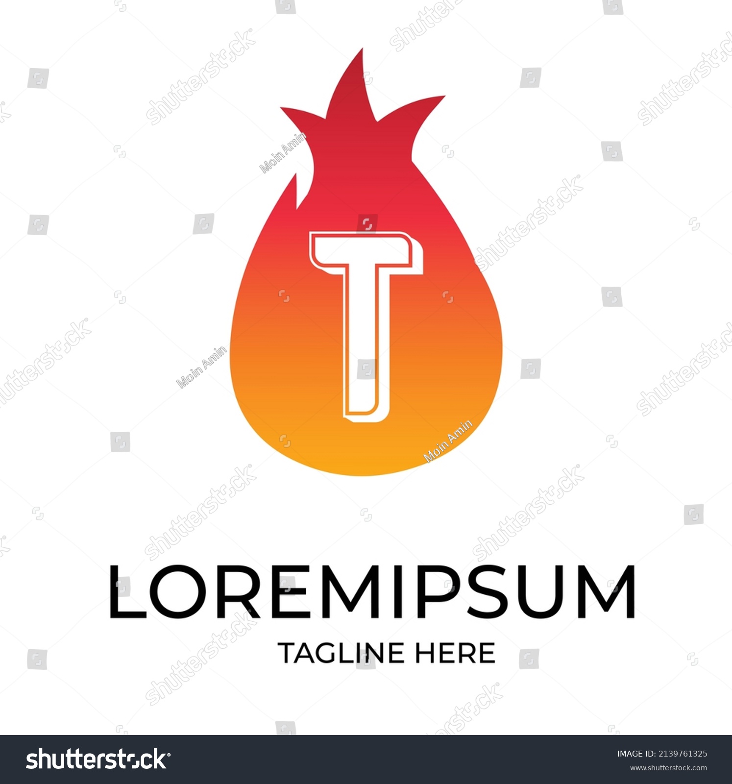 Fire Logo T Letter Flame Logo Stock Vector (Royalty Free) 2139761325 ...