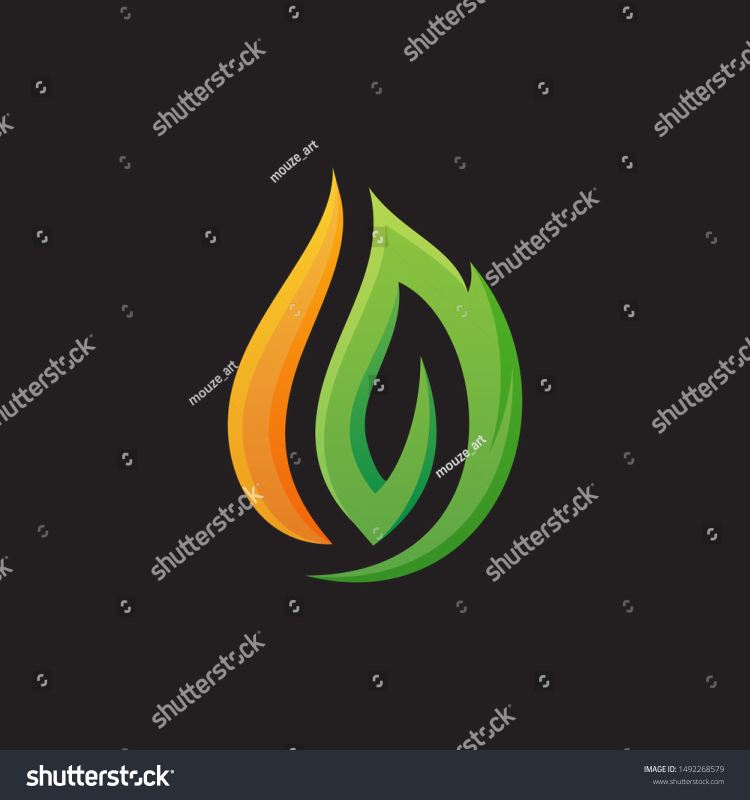 Fire Logo Template Design Vector Stock Vector (Royalty Free) 1492268579 ...