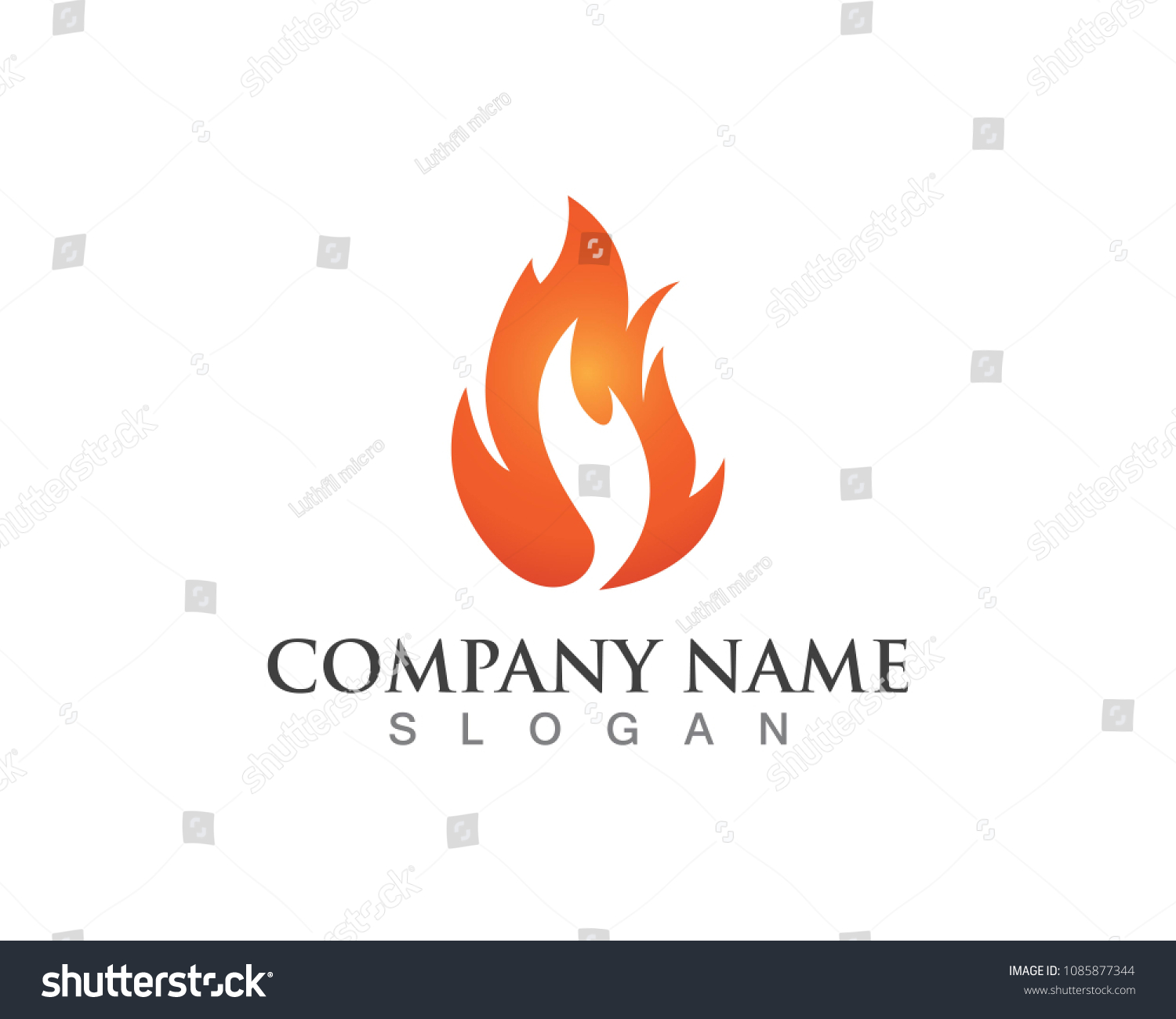 Fire Logos Icons Stock Vector (Royalty Free) 1085877344 | Shutterstock