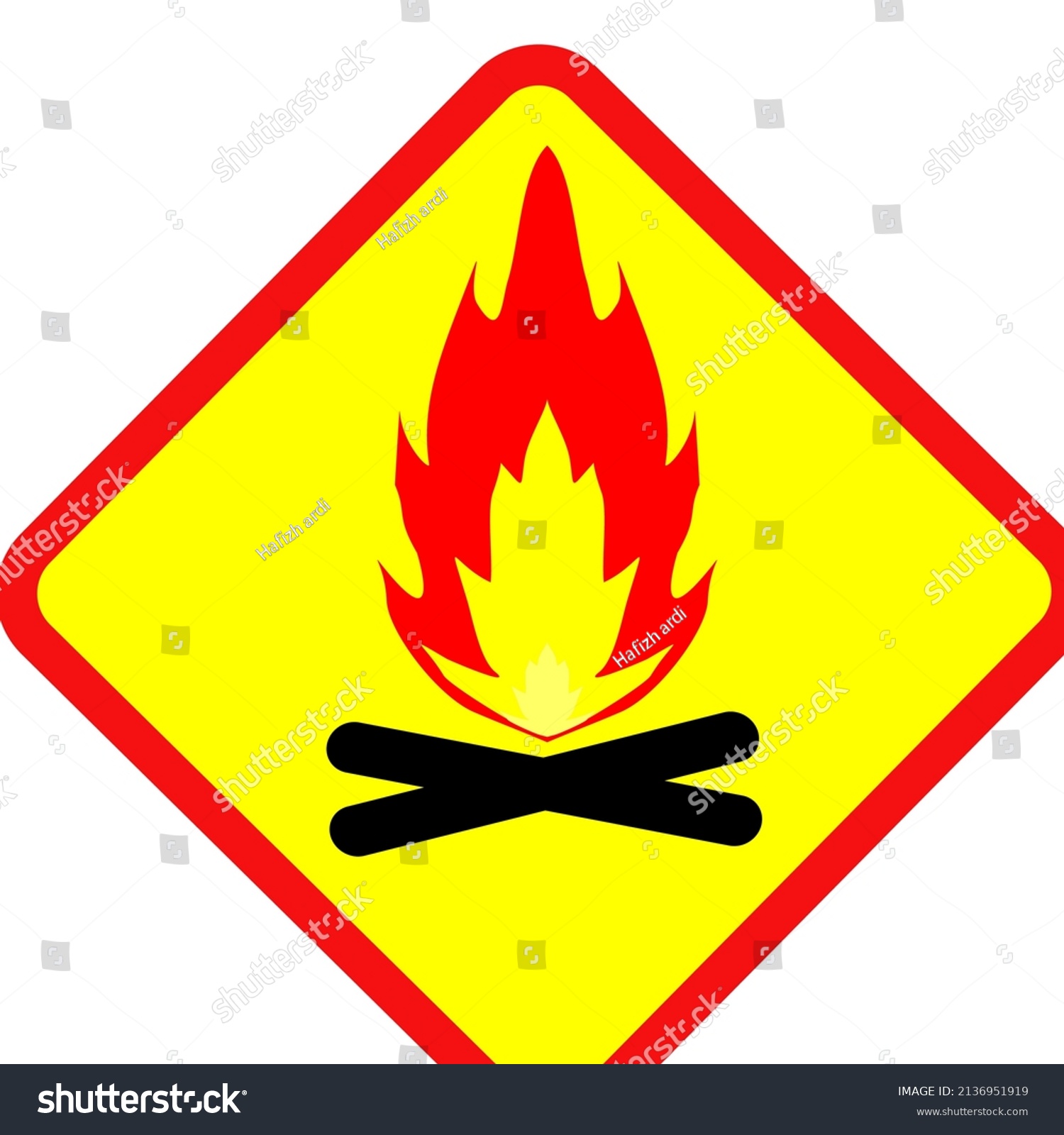 Fire Notice Dont Light Fire Here Stock Vector (Royalty Free) 2136951919 ...